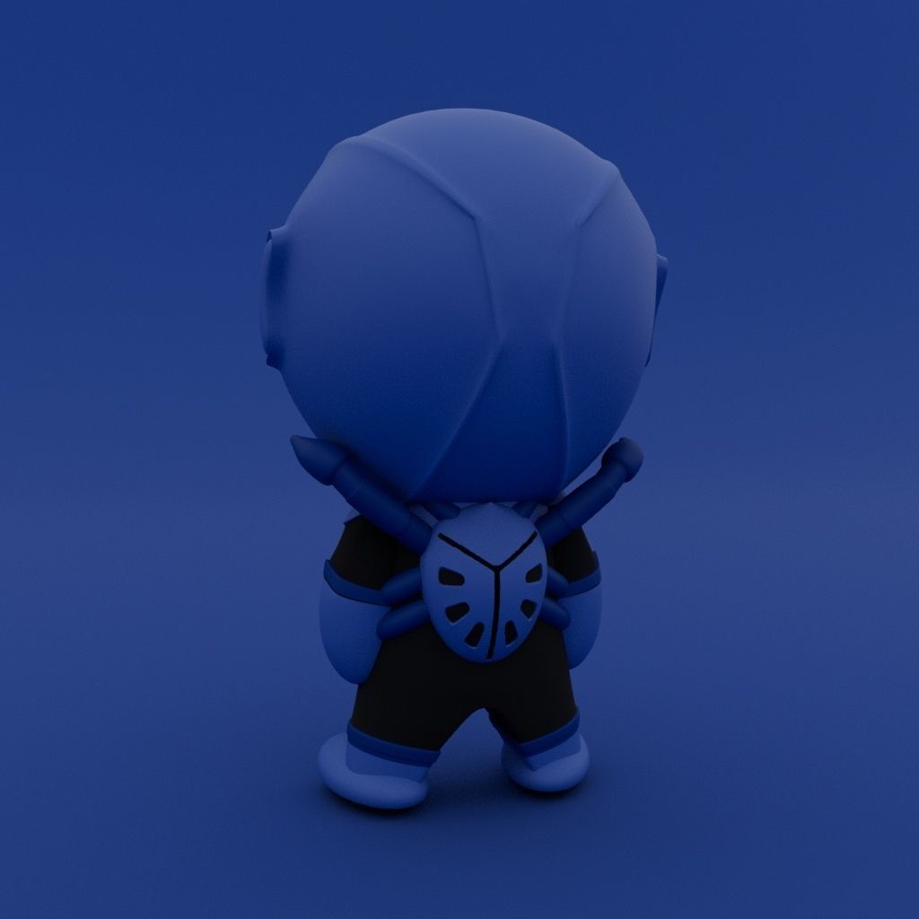 Cute little Blue Beetle 3D model 3D printable | CGTrader