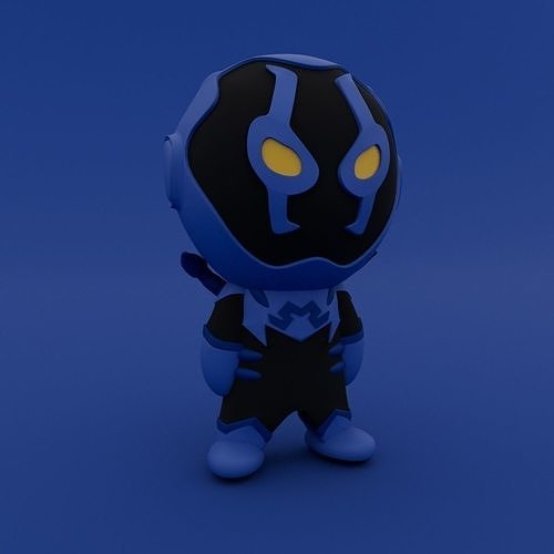 Cute little Blue Beetle 3D model 3D printable | CGTrader