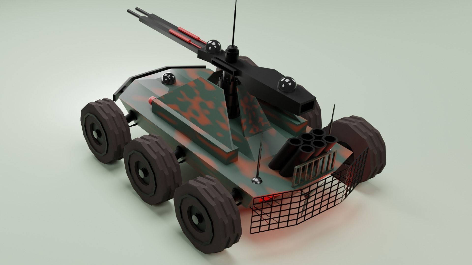 Machine gun robot-dron 3D model | CGTrader