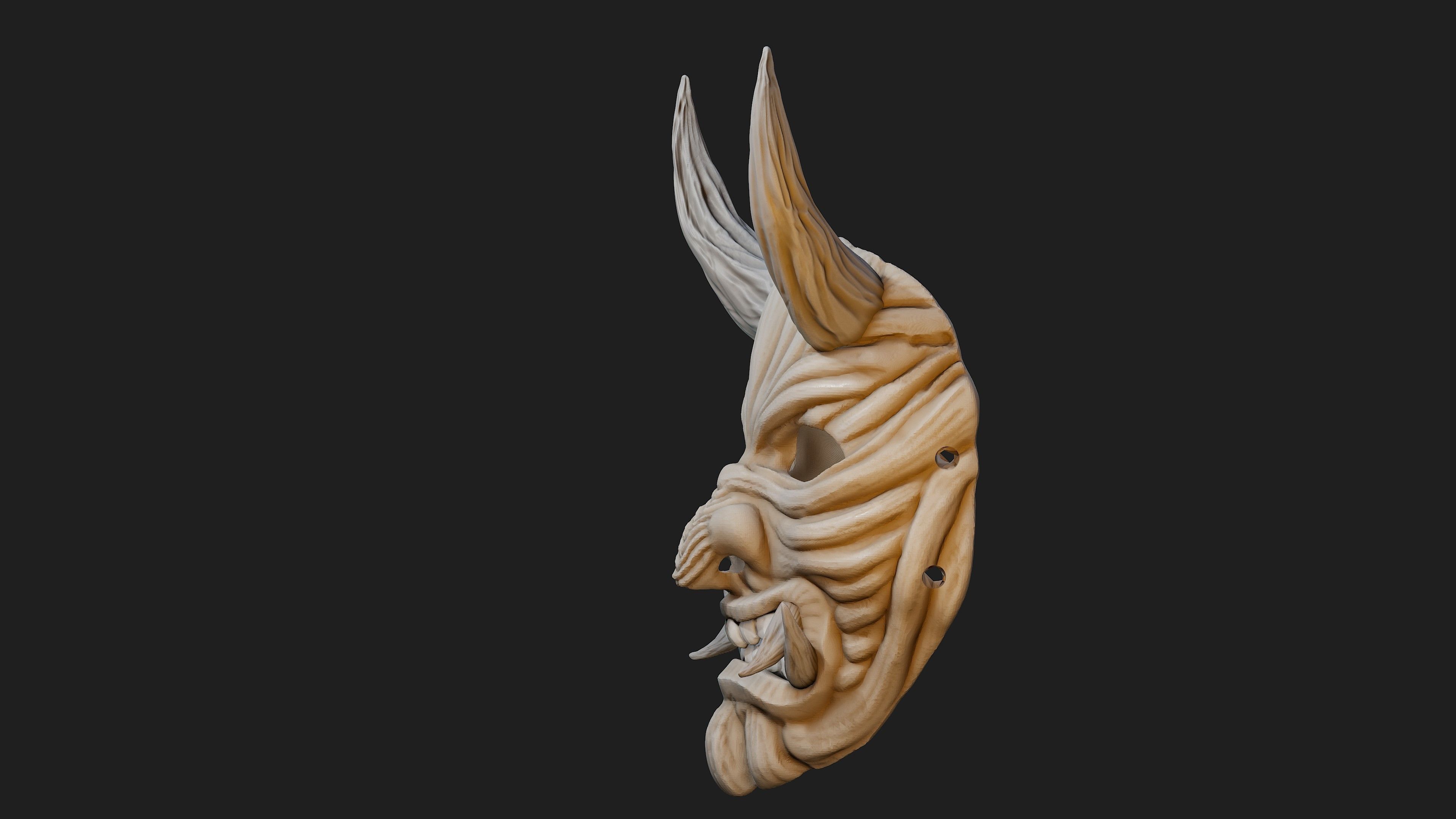 Hannya Samurai Oni Mask 6 3D model 3D printable | CGTrader