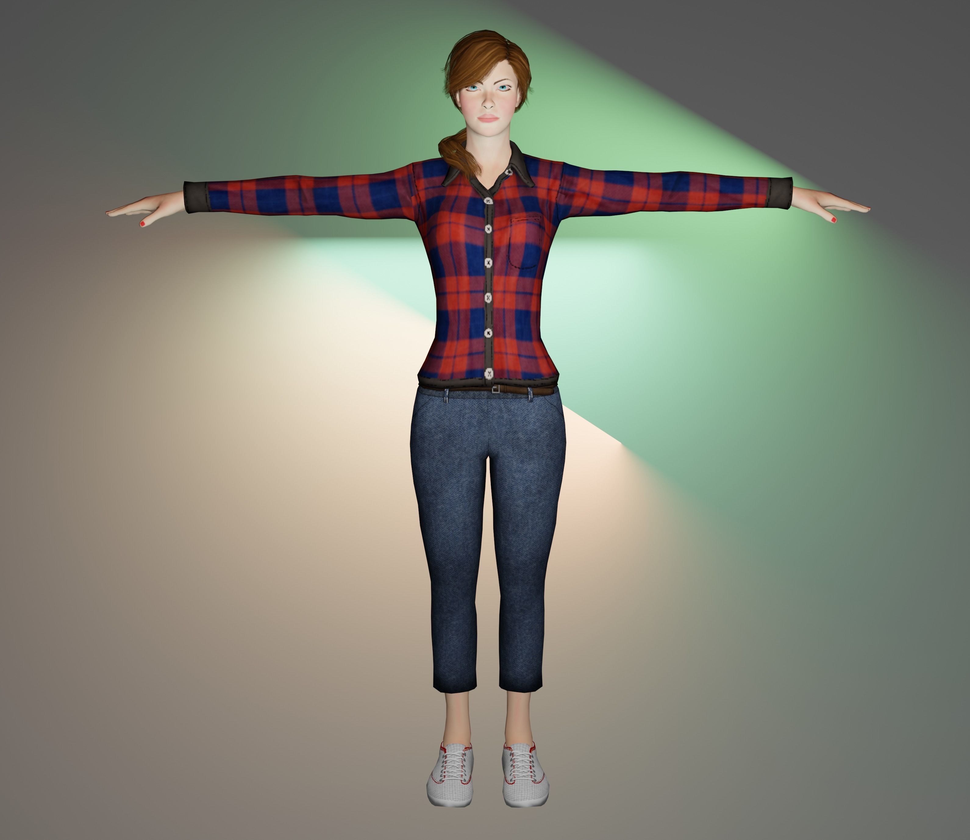 Game Ready Beautiful and Cute Girl 3D model | CGTrader