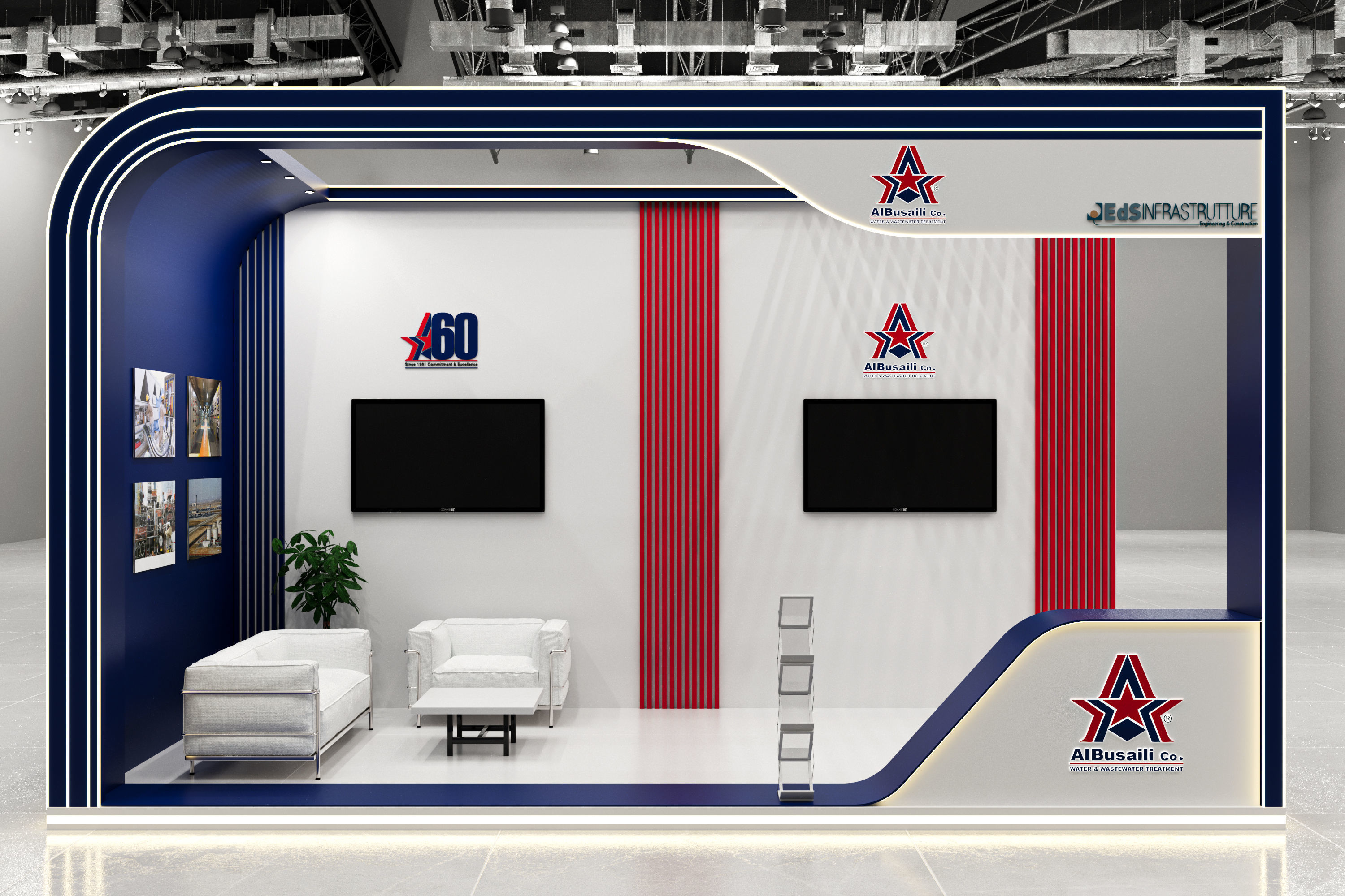 booth6x3 3D model rigged | CGTrader