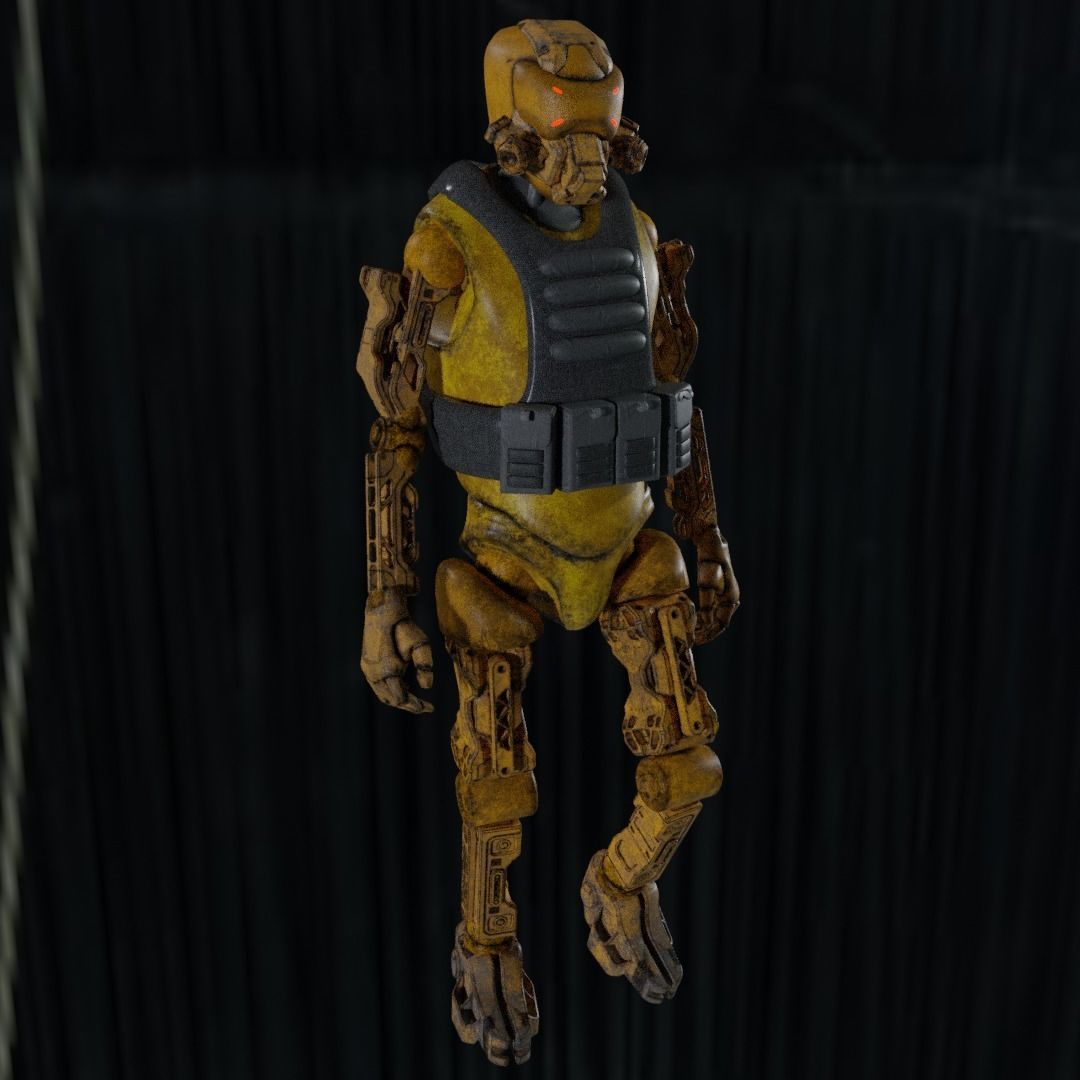 3D model Military robot guard VR / AR / low-poly | CGTrader