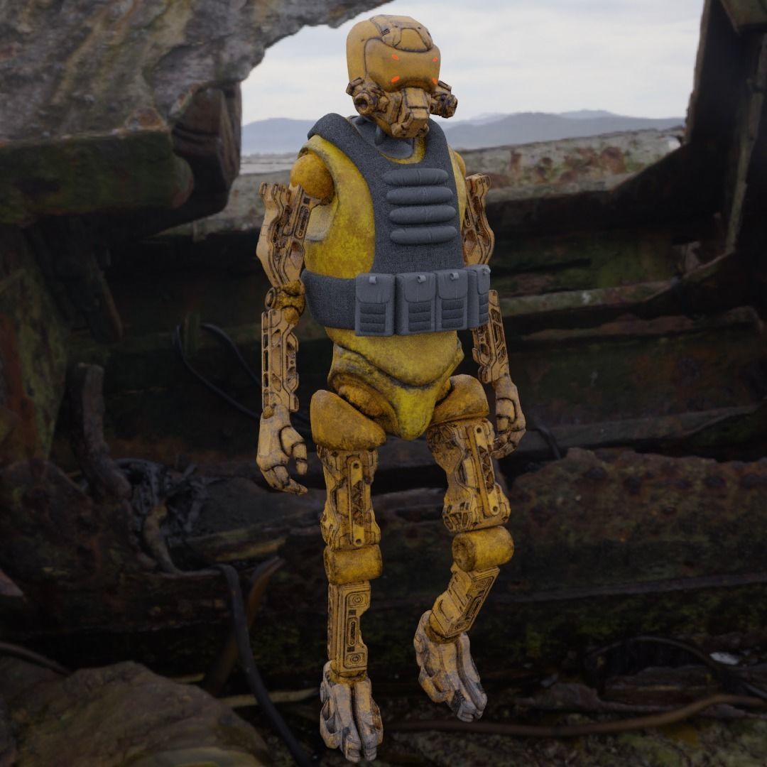 3D model Military robot guard VR / AR / low-poly | CGTrader