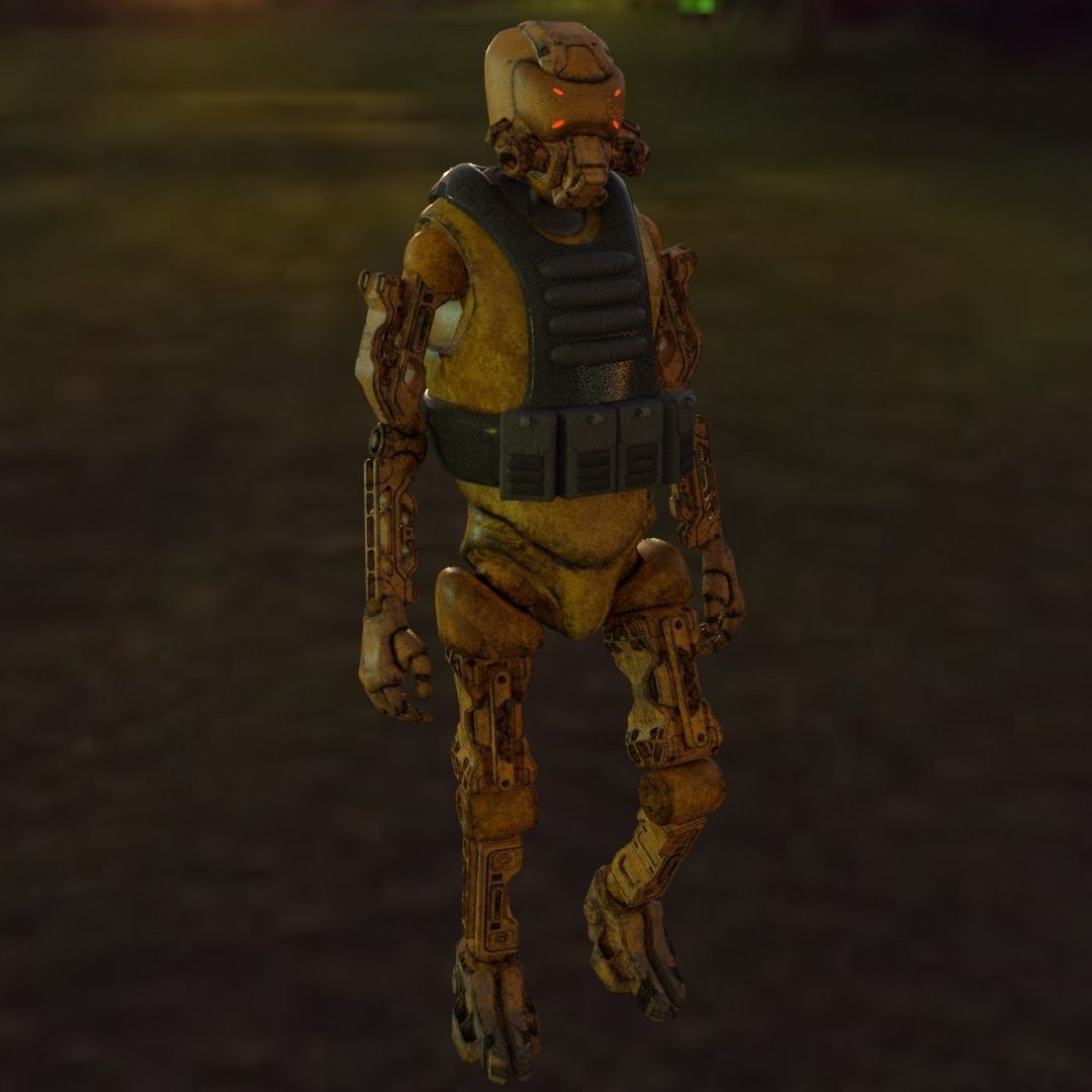 3D model Military robot guard VR / AR / low-poly | CGTrader