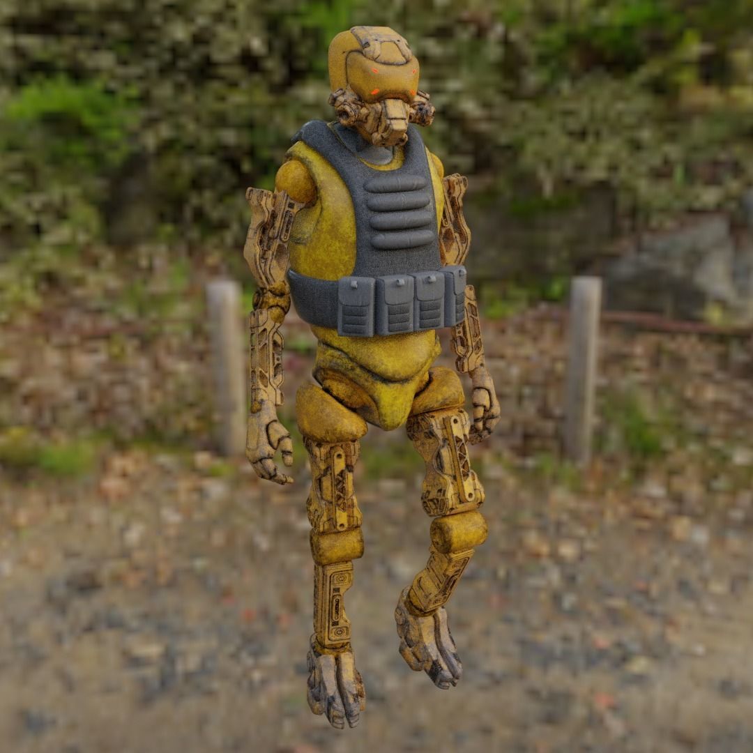 3D model Military robot guard VR / AR / low-poly | CGTrader