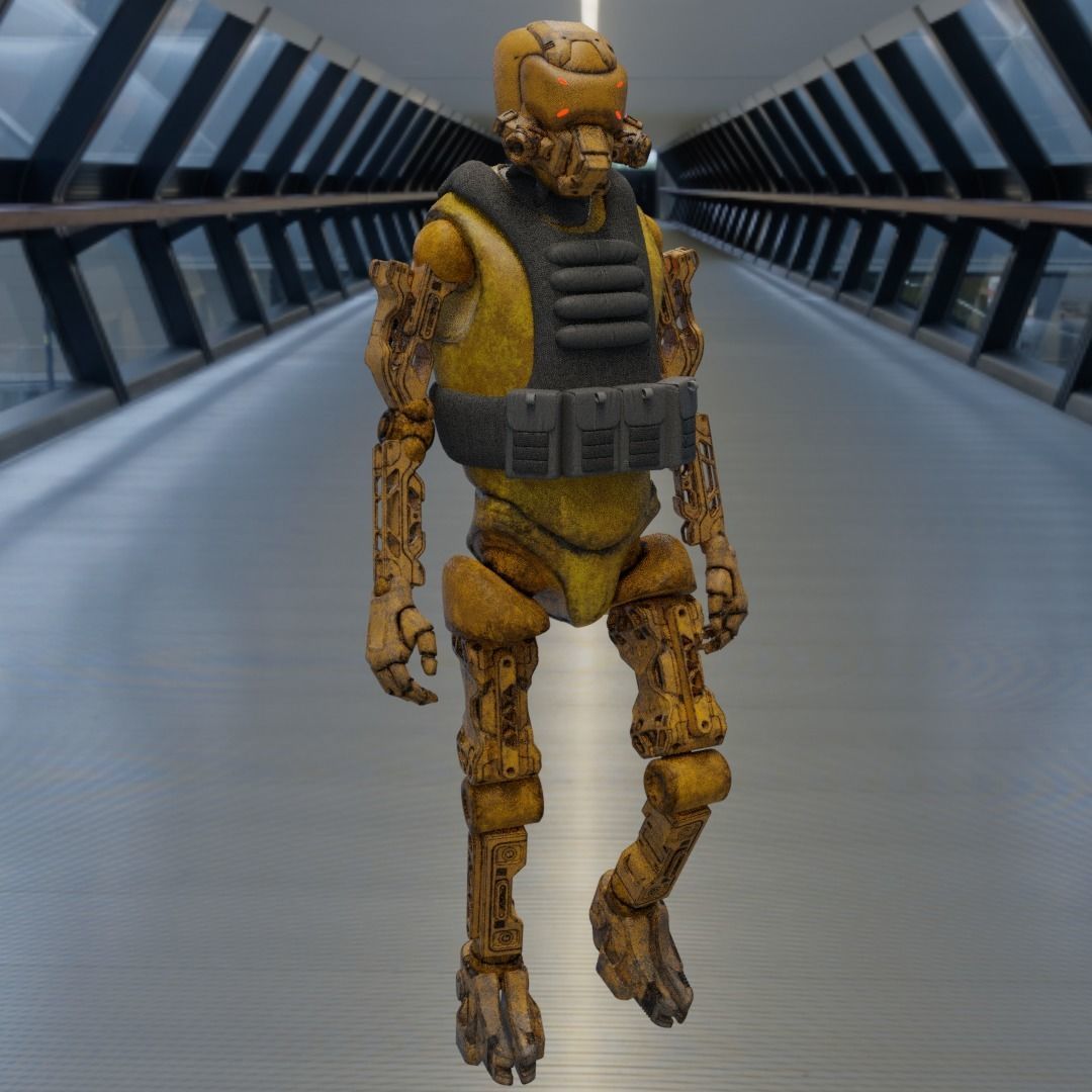 3D model Military robot guard VR / AR / low-poly | CGTrader