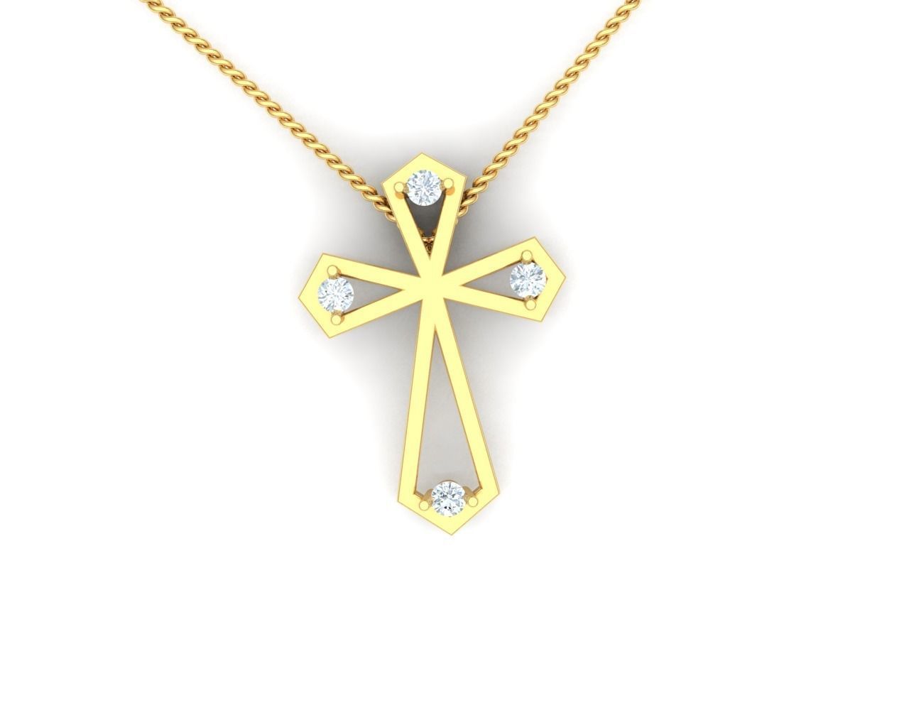 Pendent Cross with Jesus with diamonds 3D model 3D printable | CGTrader