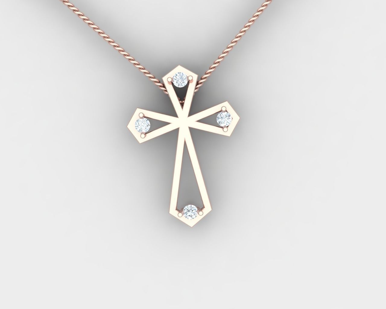 Pendent Cross with Jesus with diamonds 3D model 3D printable | CGTrader