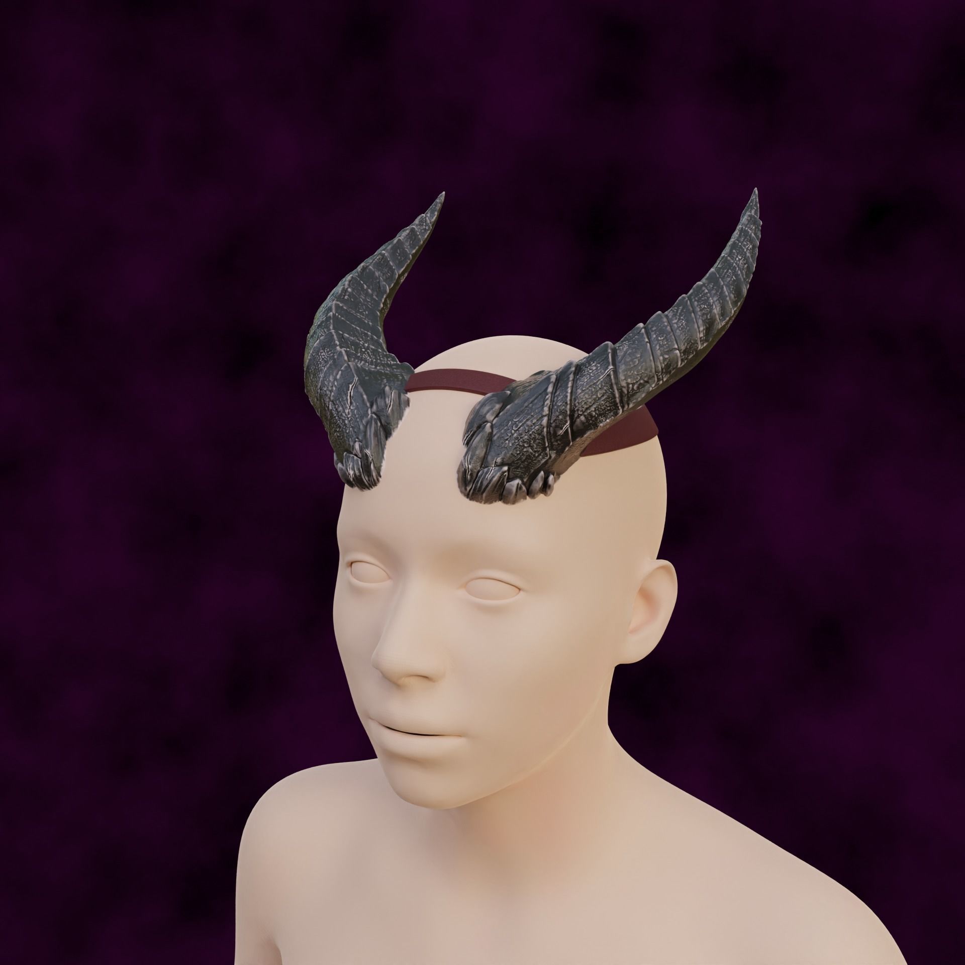 Fantasy Baleful Spikes Horns Set Baldurs Gate 3 3D model 3D printable ...