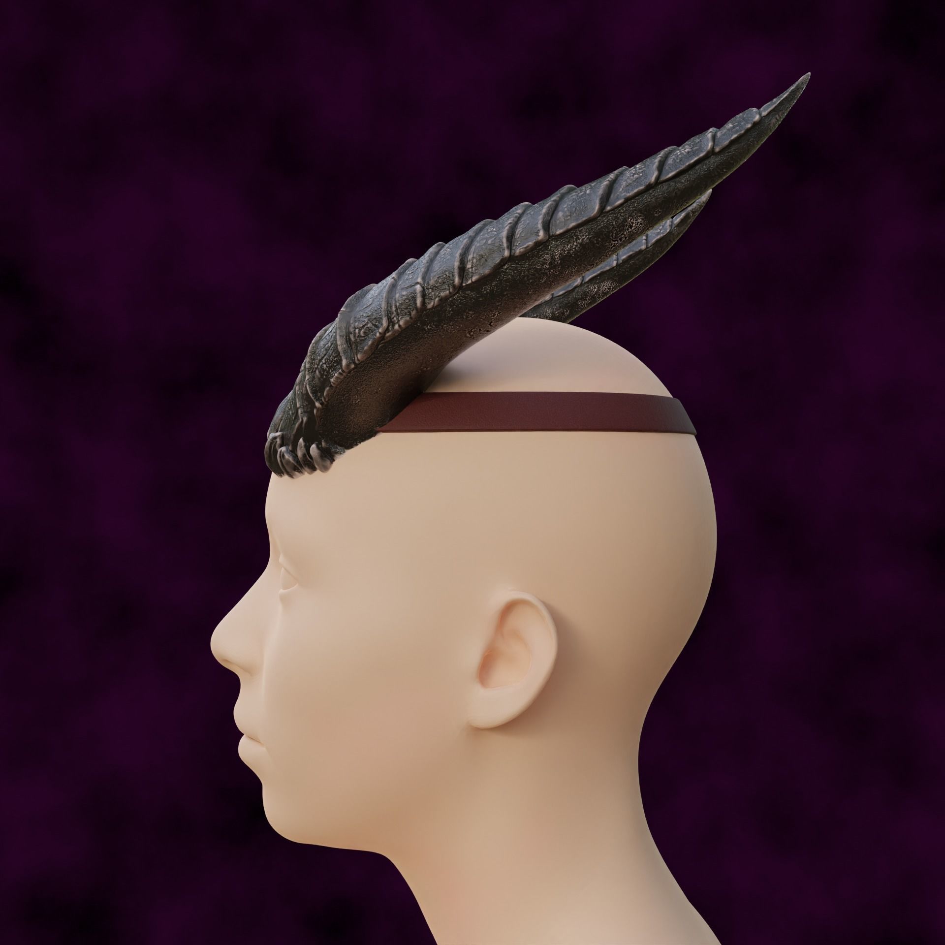 Fantasy Baleful Spikes Horns Set Baldurs Gate 3 3D model 3D printable ...