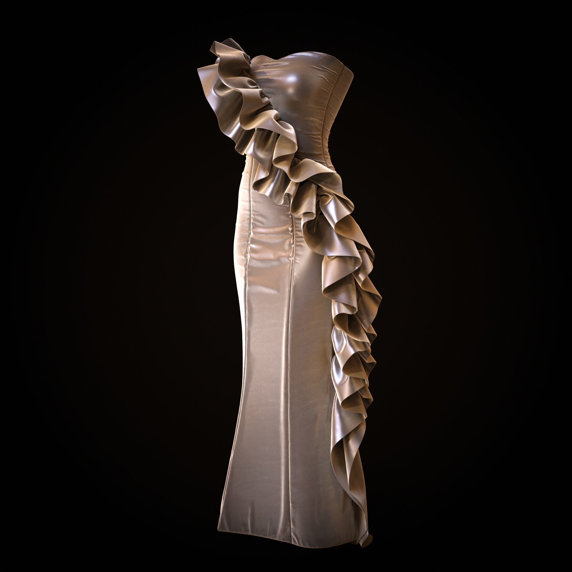 Event Dress Marvelous Designer 3D model | CGTrader