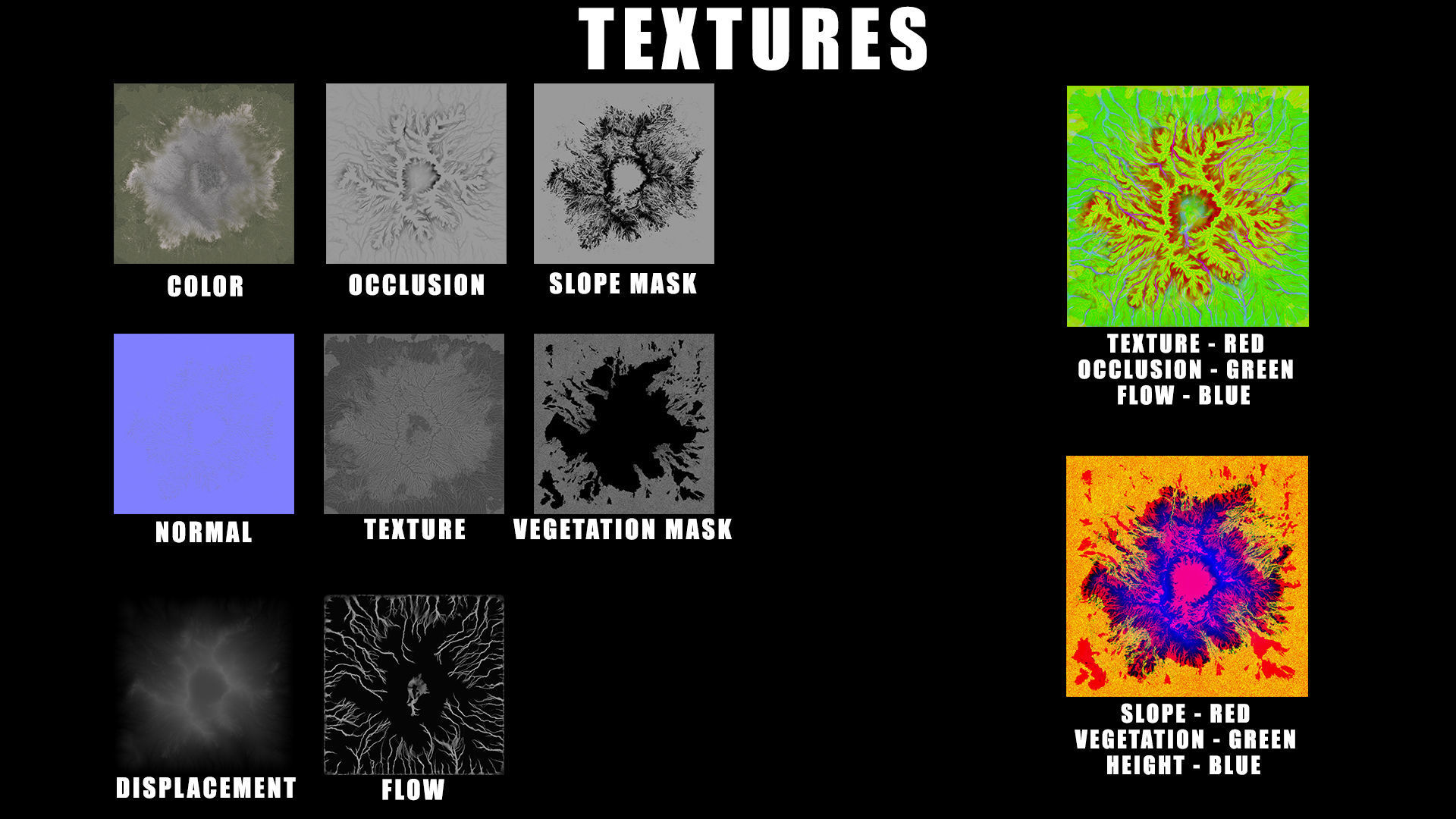 Volcano Mountain Range Version 10 3D model | CGTrader