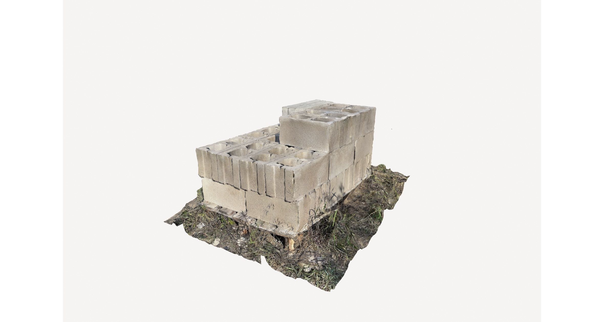 A pallet of cinder blocks 3D model | CGTrader