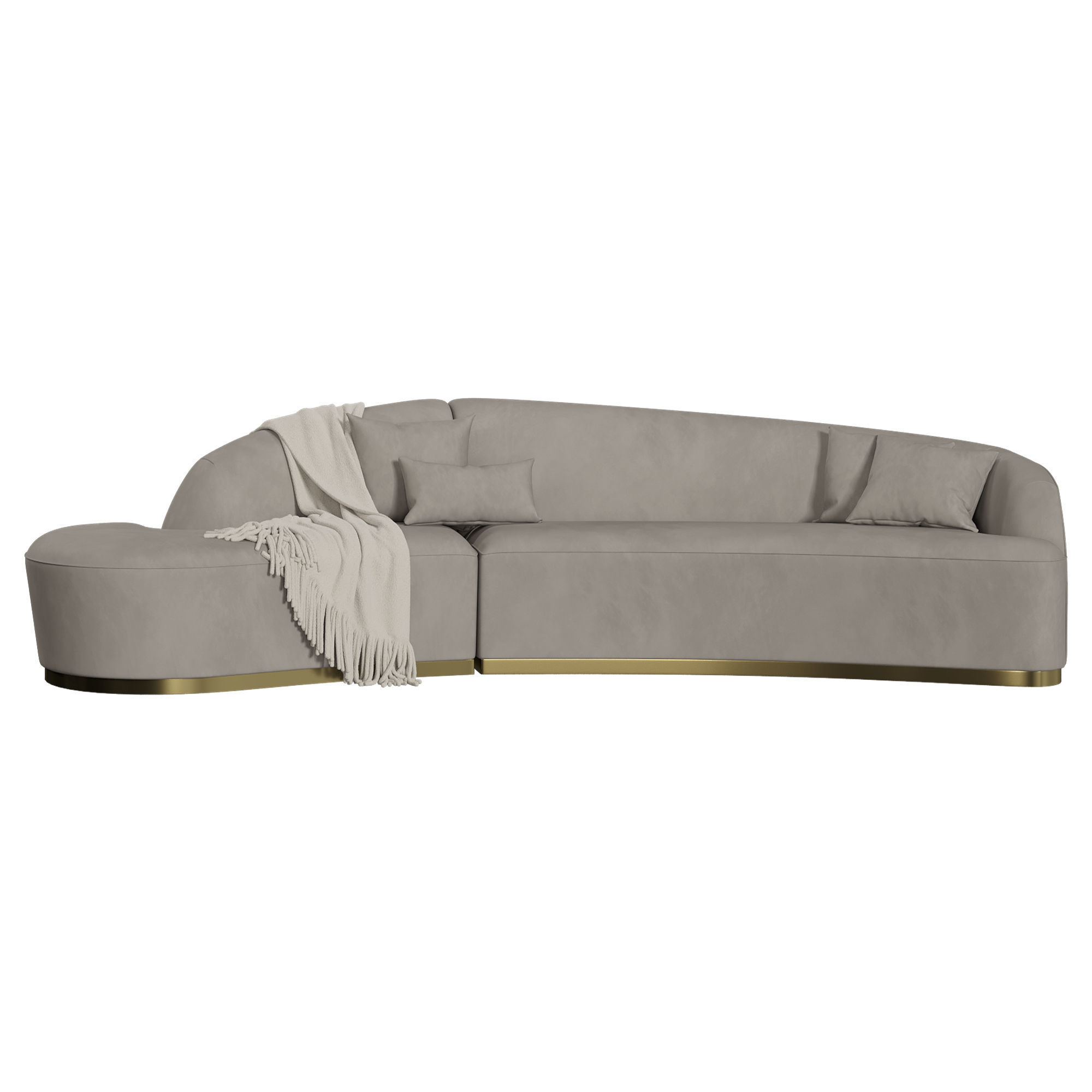 Reya Curved Sectional Sofa 3D model | CGTrader