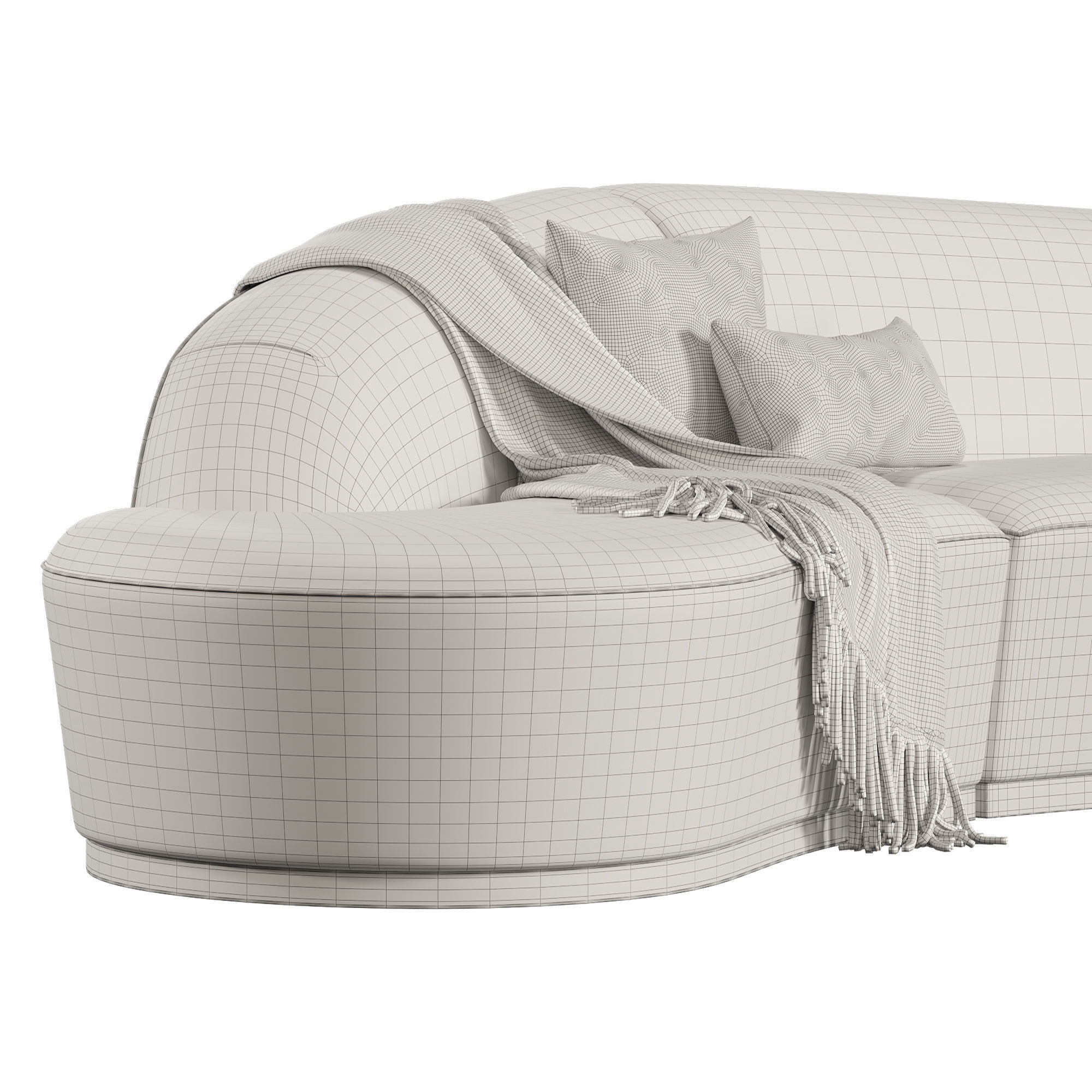 Reya Curved Sectional Sofa 3D model | CGTrader