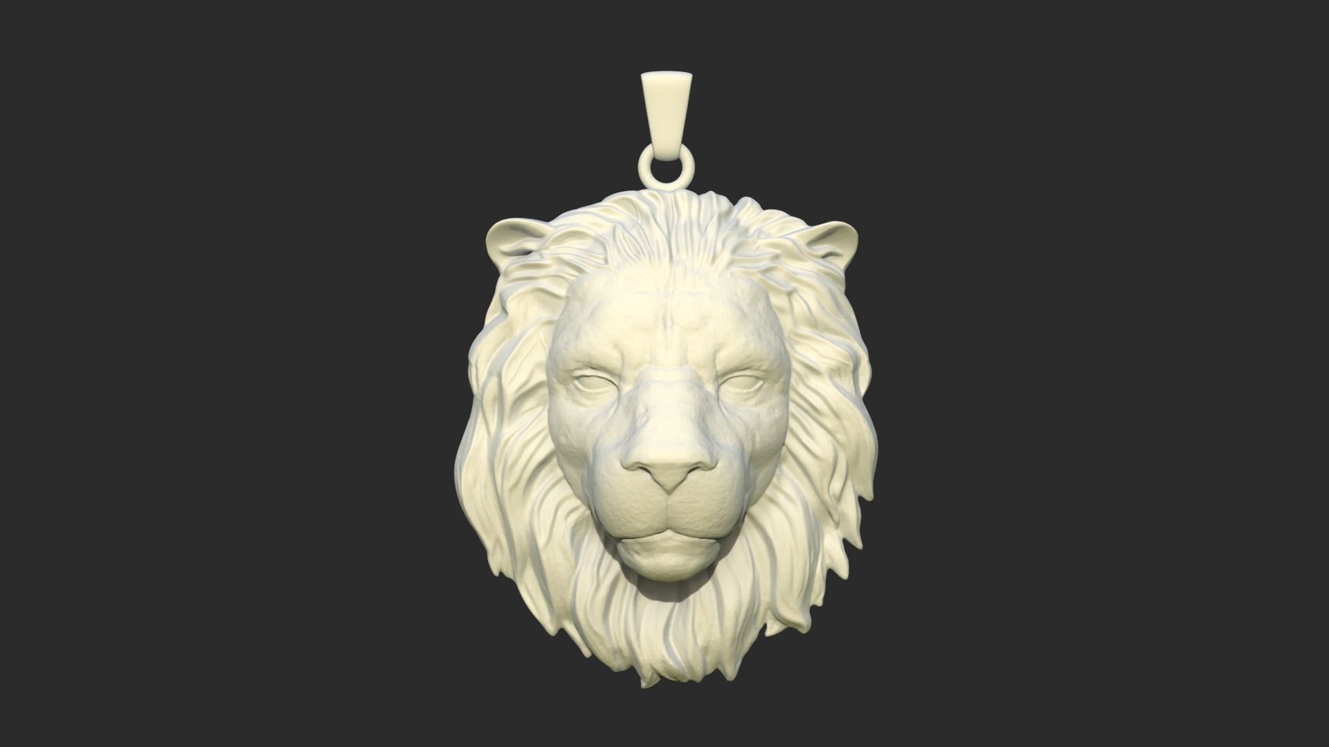 Realistic Lion Pendant 3D model 3D printable | CGTrader