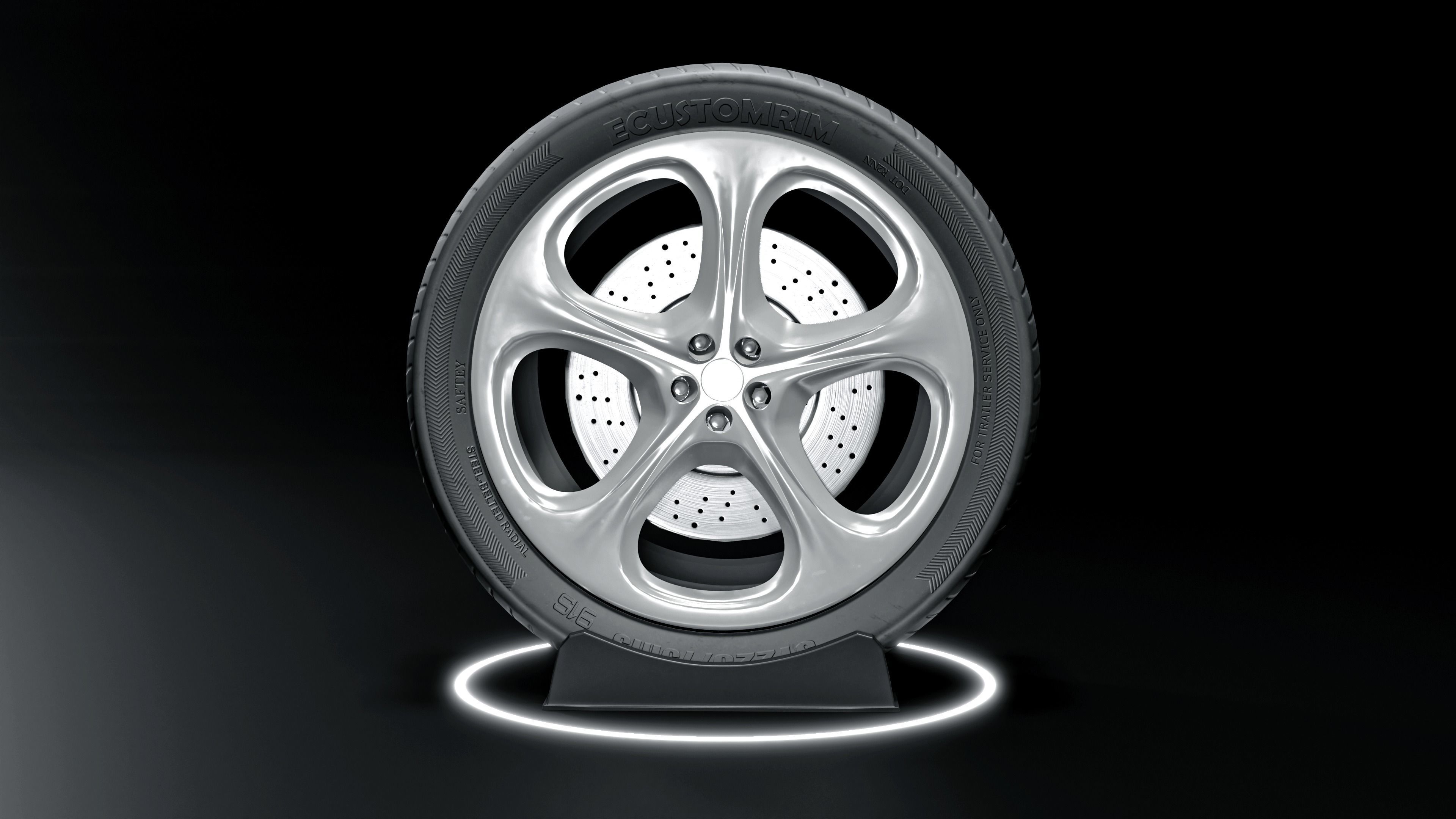 Porsche Carrera 911 game ready tire and rim free VR / AR / low-poly 3D ...