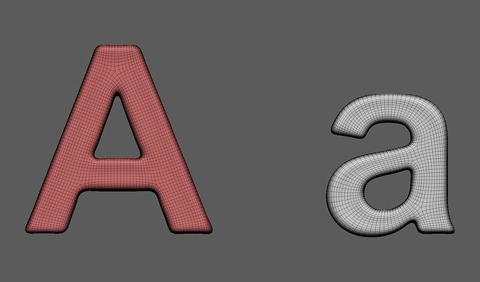 Volumetric letter Aa for cnc 3d print 3D model 3D printable | CGTrader