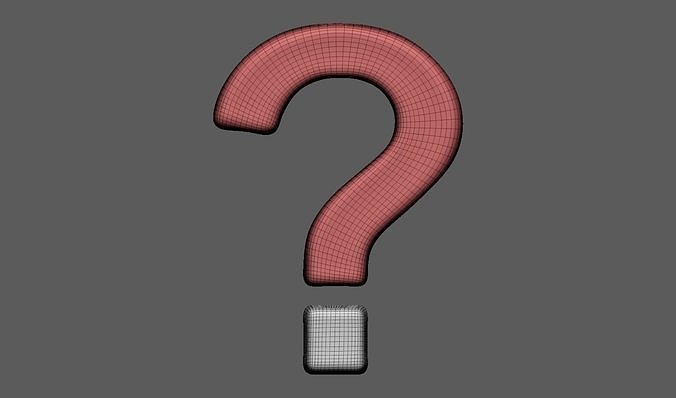 Volumetric question mark for cnc 3d print 3D model 3D printable | CGTrader