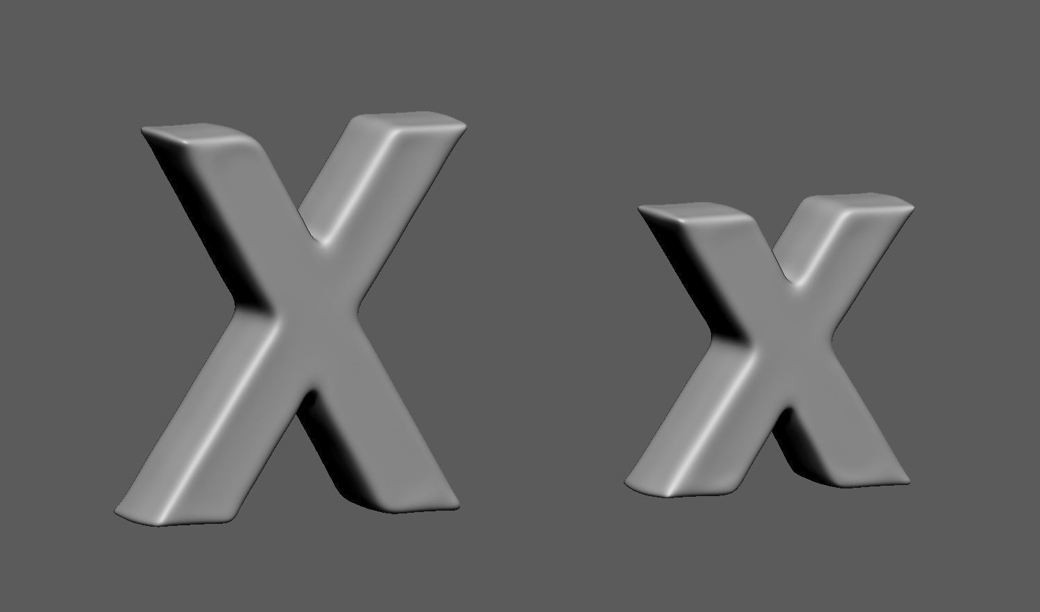 Volumetric letter Xx for cnc 3d print 3D model 3D printable | CGTrader