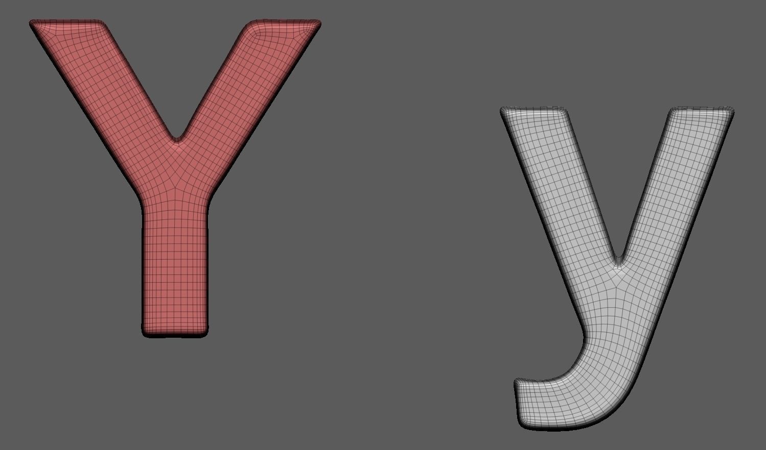 Volumetric letter Yy for cnc 3d print 3D model 3D printable | CGTrader