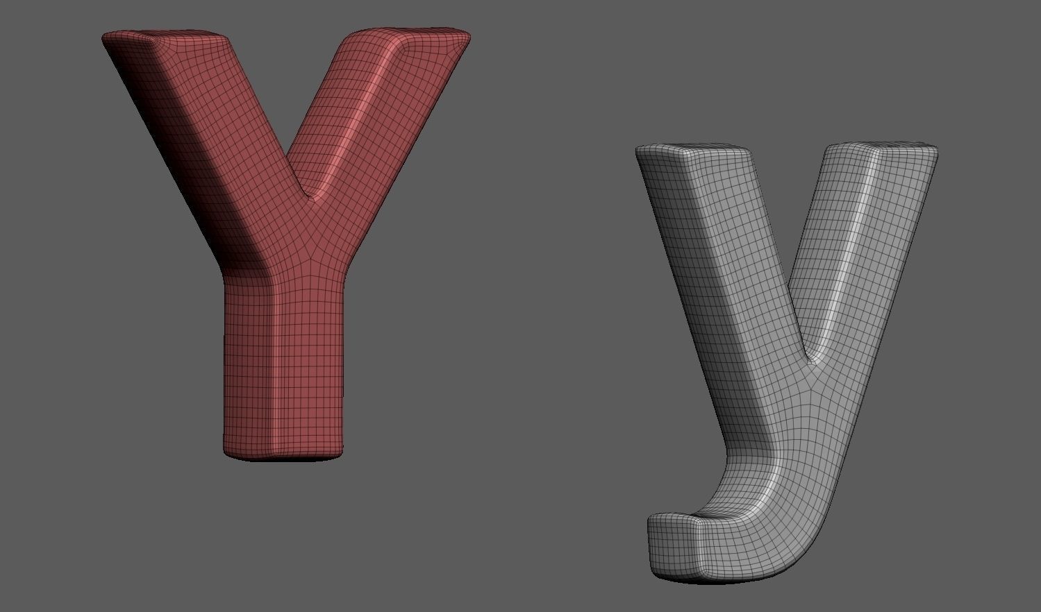Volumetric letter Yy for cnc 3d print 3D model 3D printable | CGTrader