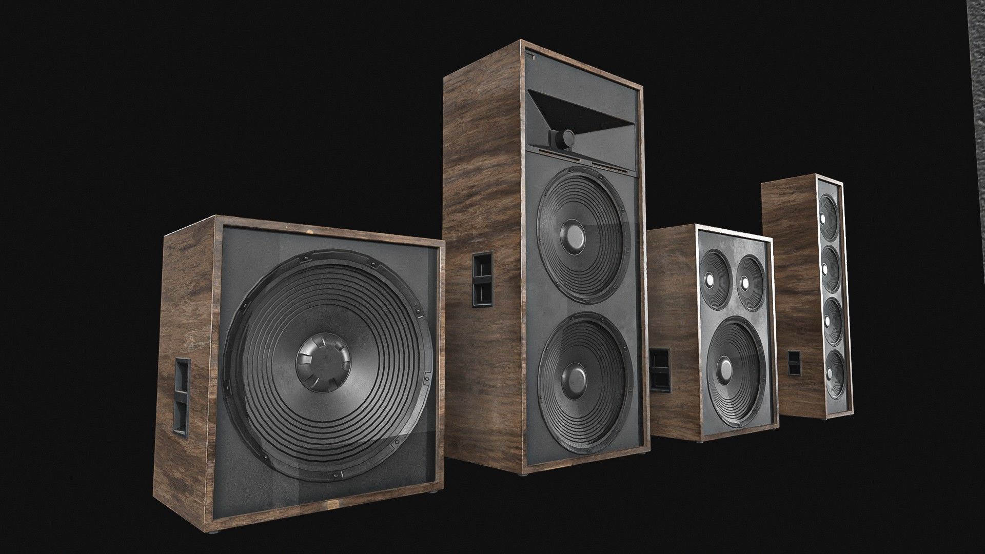 3D model Subwoofer Pack VR / AR / low-poly | CGTrader