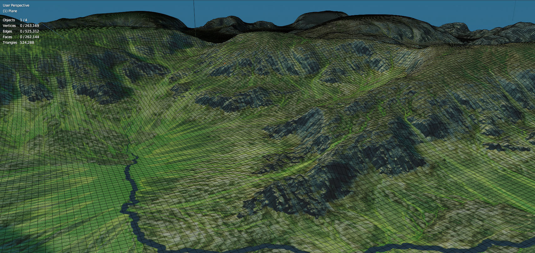 Grass Rock Hills Valley Landscape 3D model | CGTrader