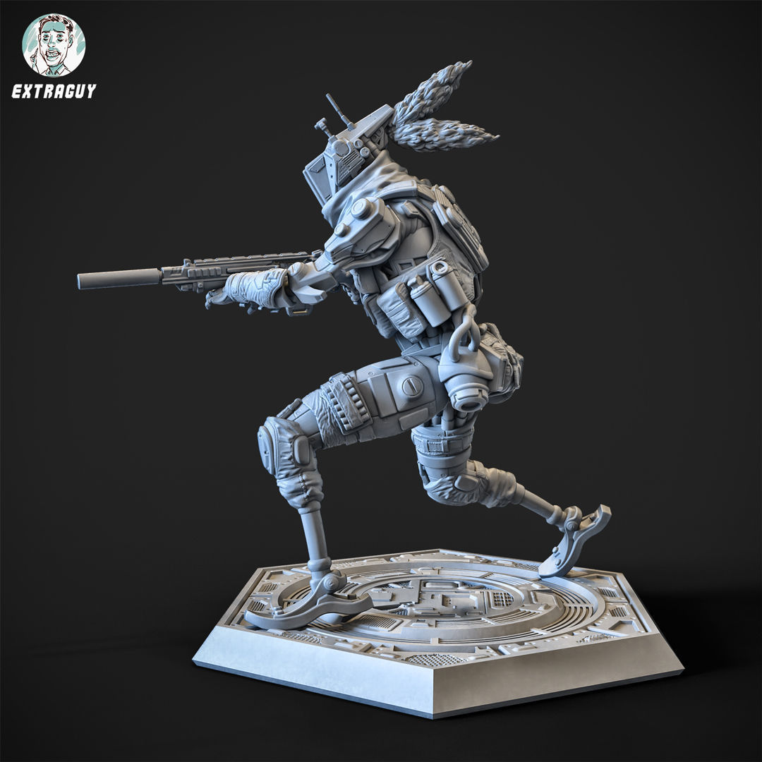 Skinny Ground Running Robot 100mm 3D model 3D printable | CGTrader