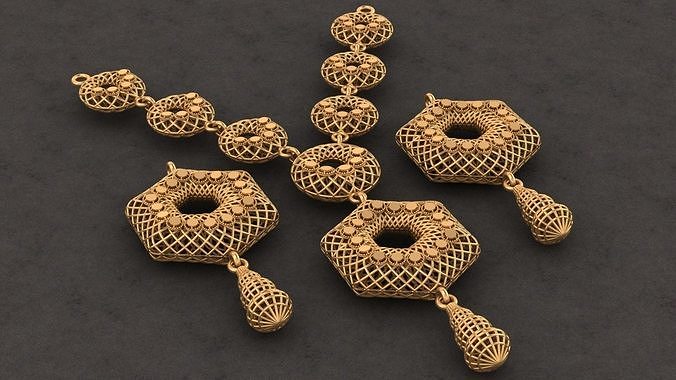 A UNIQUE PRINTABLE GOLD LOCKET SET DESIGN 3D model 3D printable | CGTrader