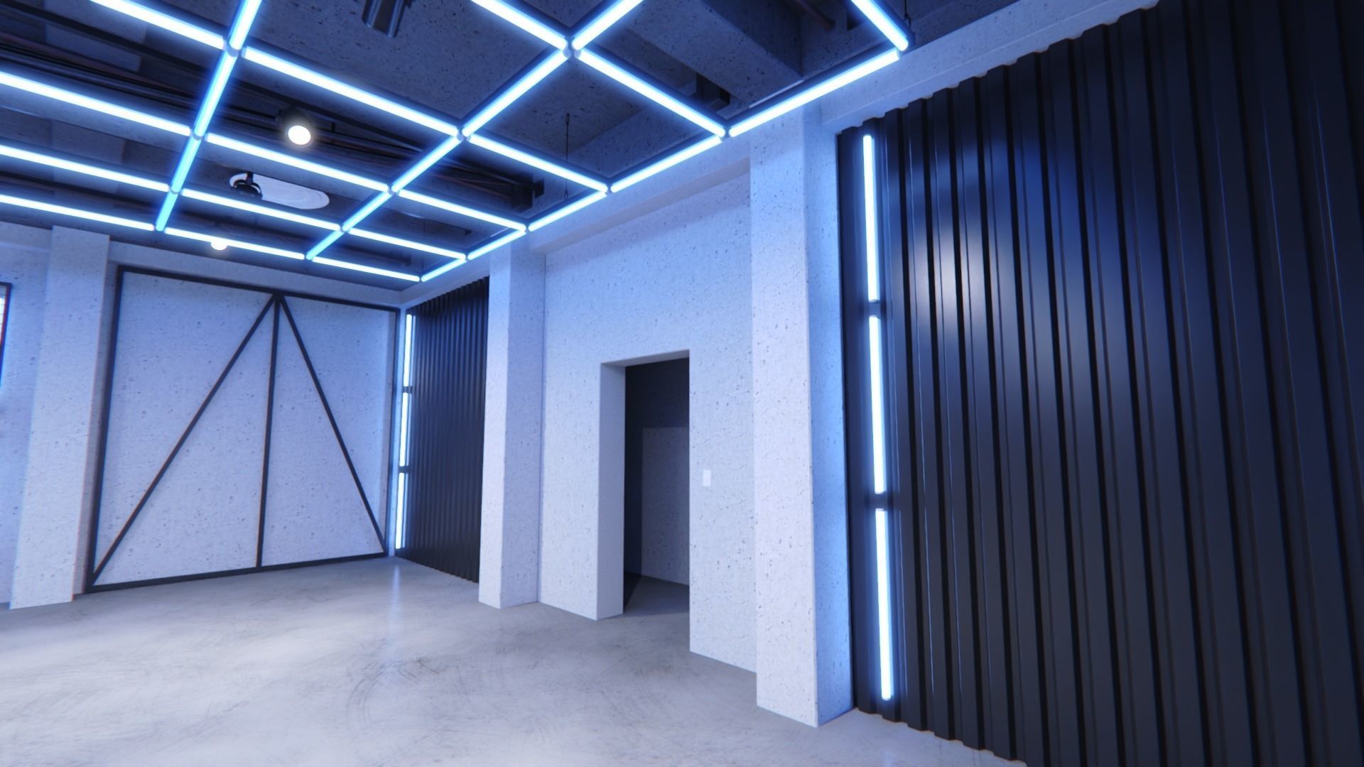 Neon Urban Room 1 3D model | CGTrader