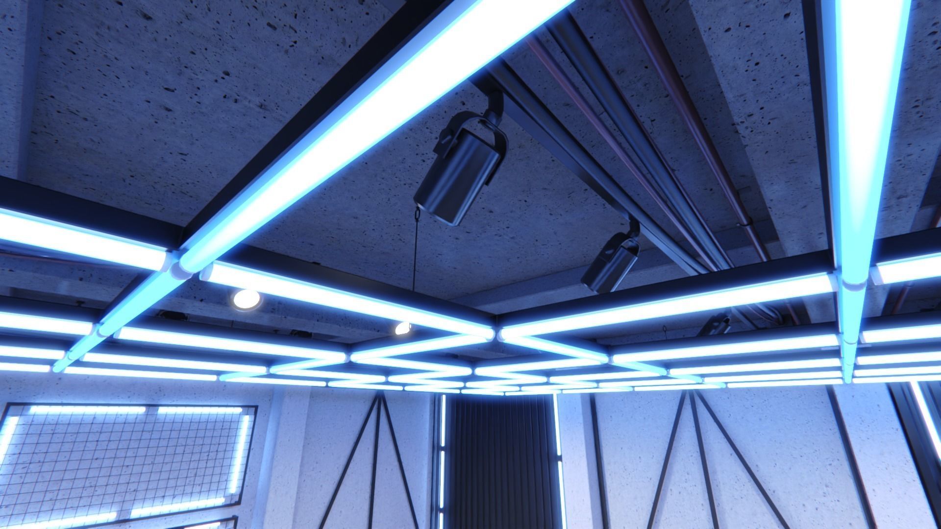 Neon Urban Room 1 3D model | CGTrader