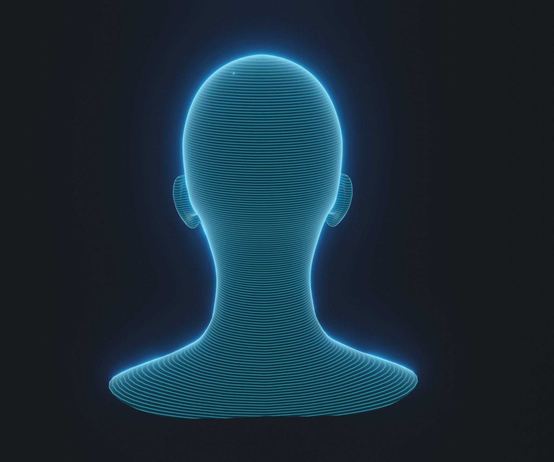 3D model Hologram Male Female Head 3D Model Animated Facial Expressions ...