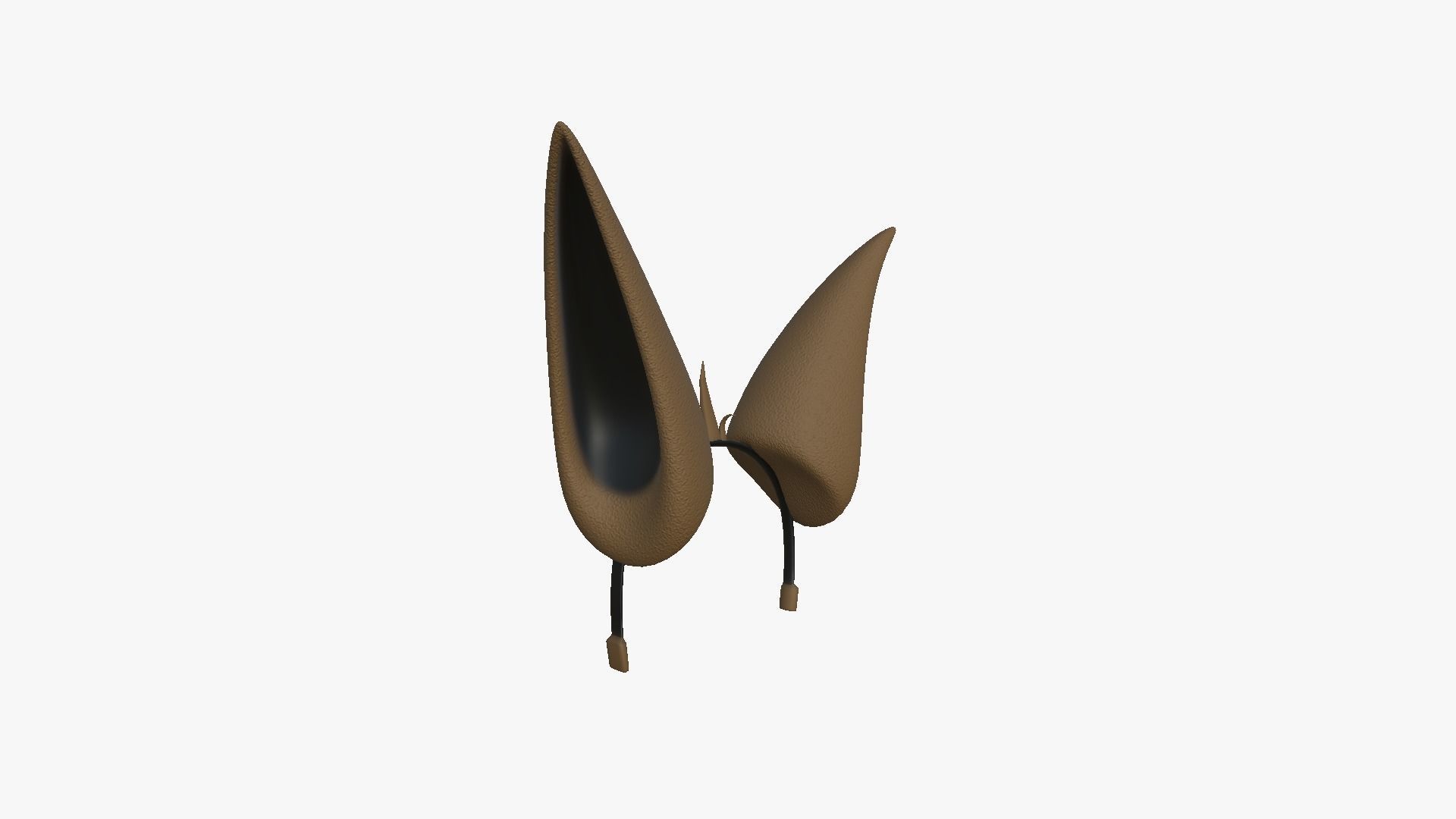 3D model Furry Ears Tiara E05 Brown - Headband Character Design VR / AR ...