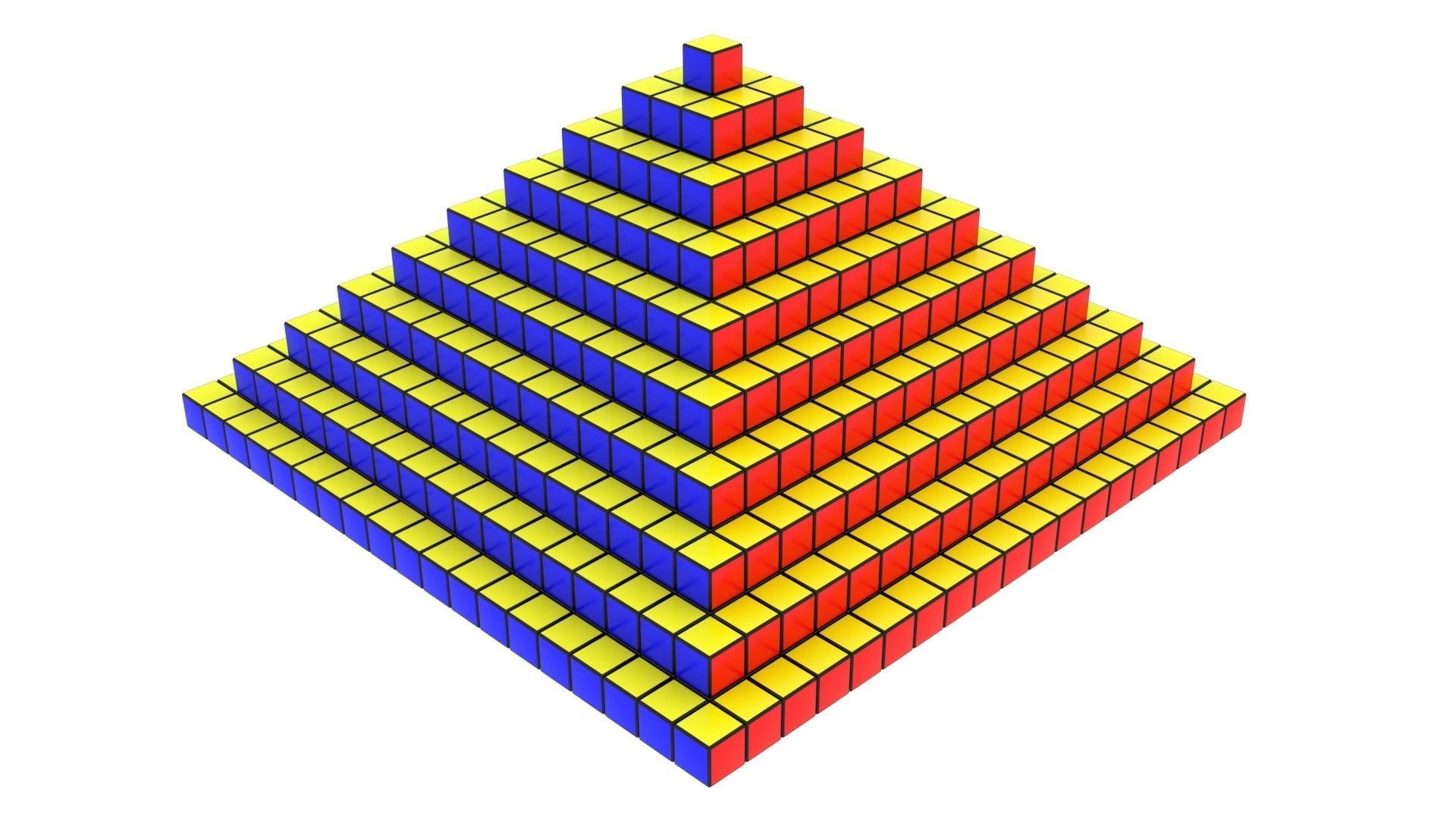 Rubiks Pyramid 3D model | CGTrader