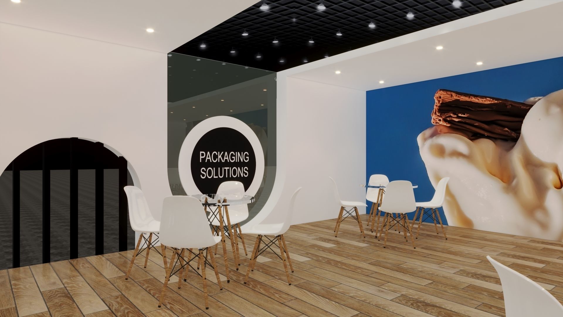 3D Exhibition Stall design 3 side open mazzenine stall 3D model 3D ...