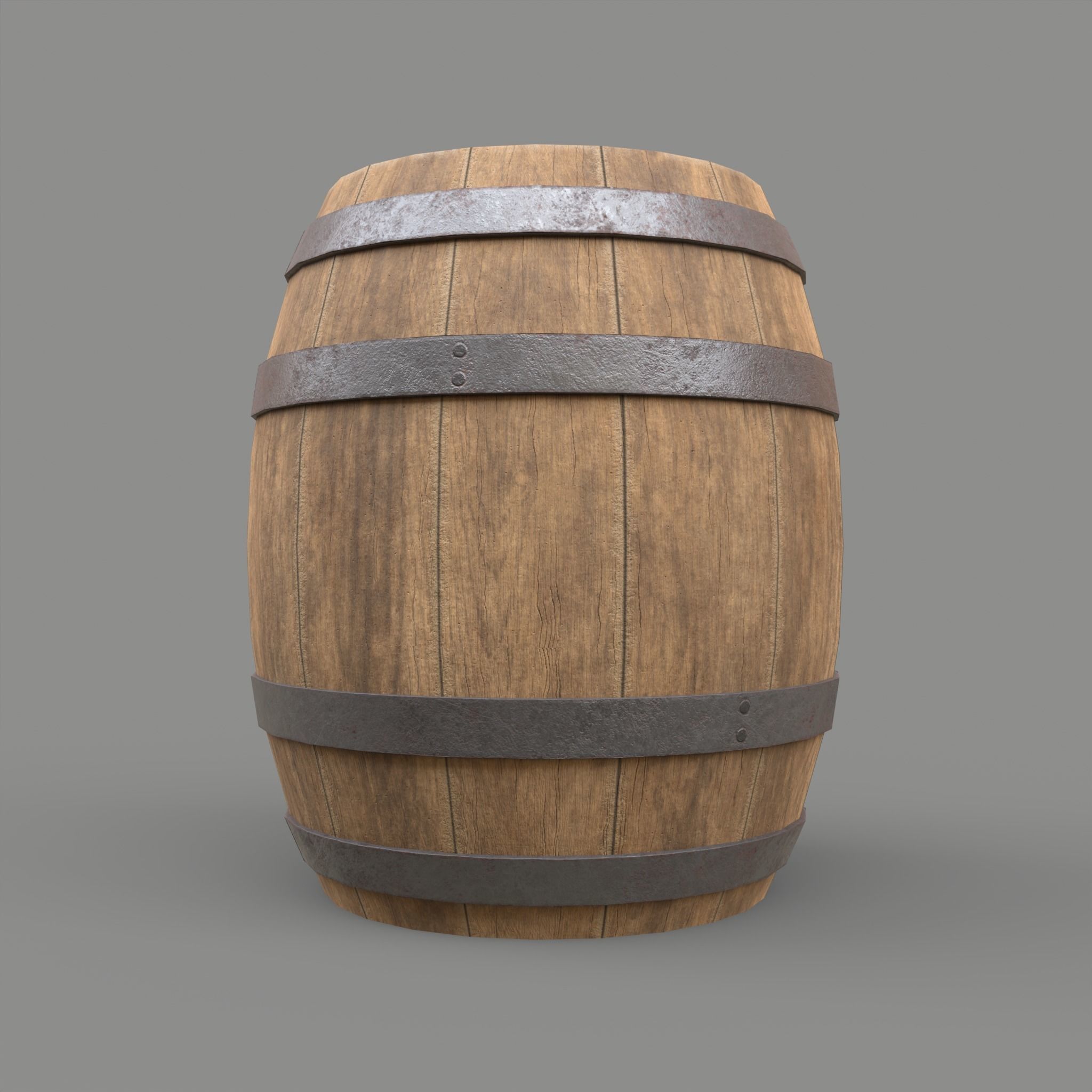 3D model Wooden Barrel Vine Whiskey Gameready VR / AR / low-poly | CGTrader