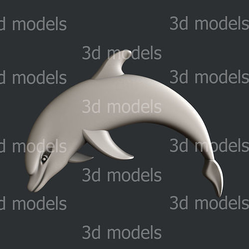 3d STL models for CNC or 3d printer dolphin decor P460 3D model | CGTrader