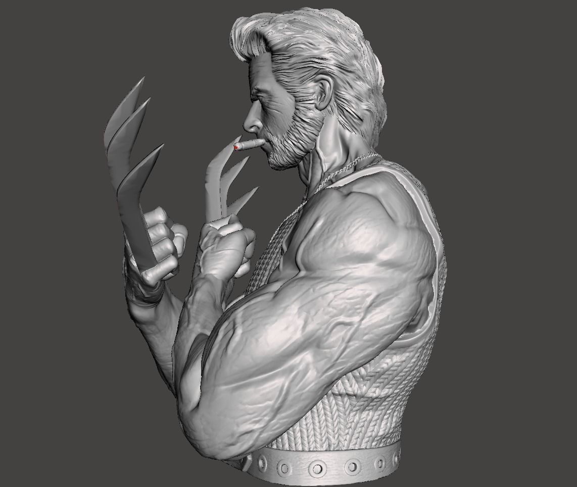 wolverine pose bust 3d printable 3D model 3D printable | CGTrader