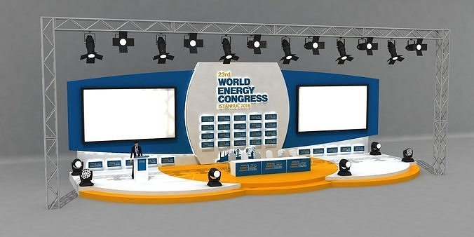 Congress Stage Decor 78 3D model | CGTrader