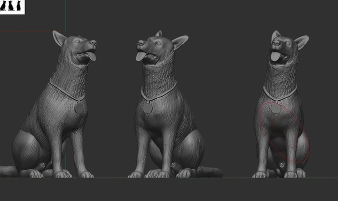jarman safed dog 3D model 3D printable | CGTrader