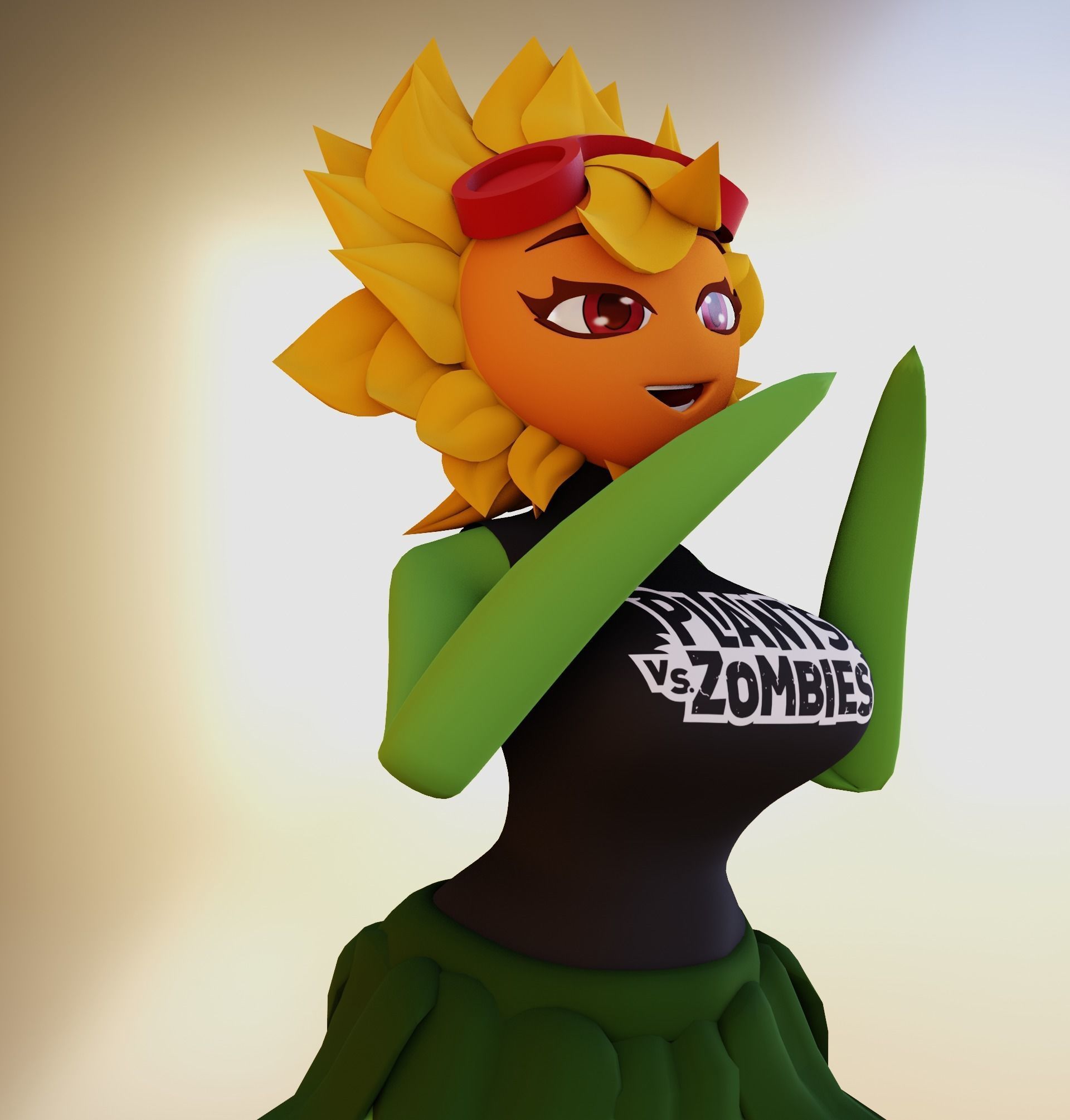 3D model Girasol Sunflower 3D Plants Vs Zombie NSFW SFW VR / AR / low ...