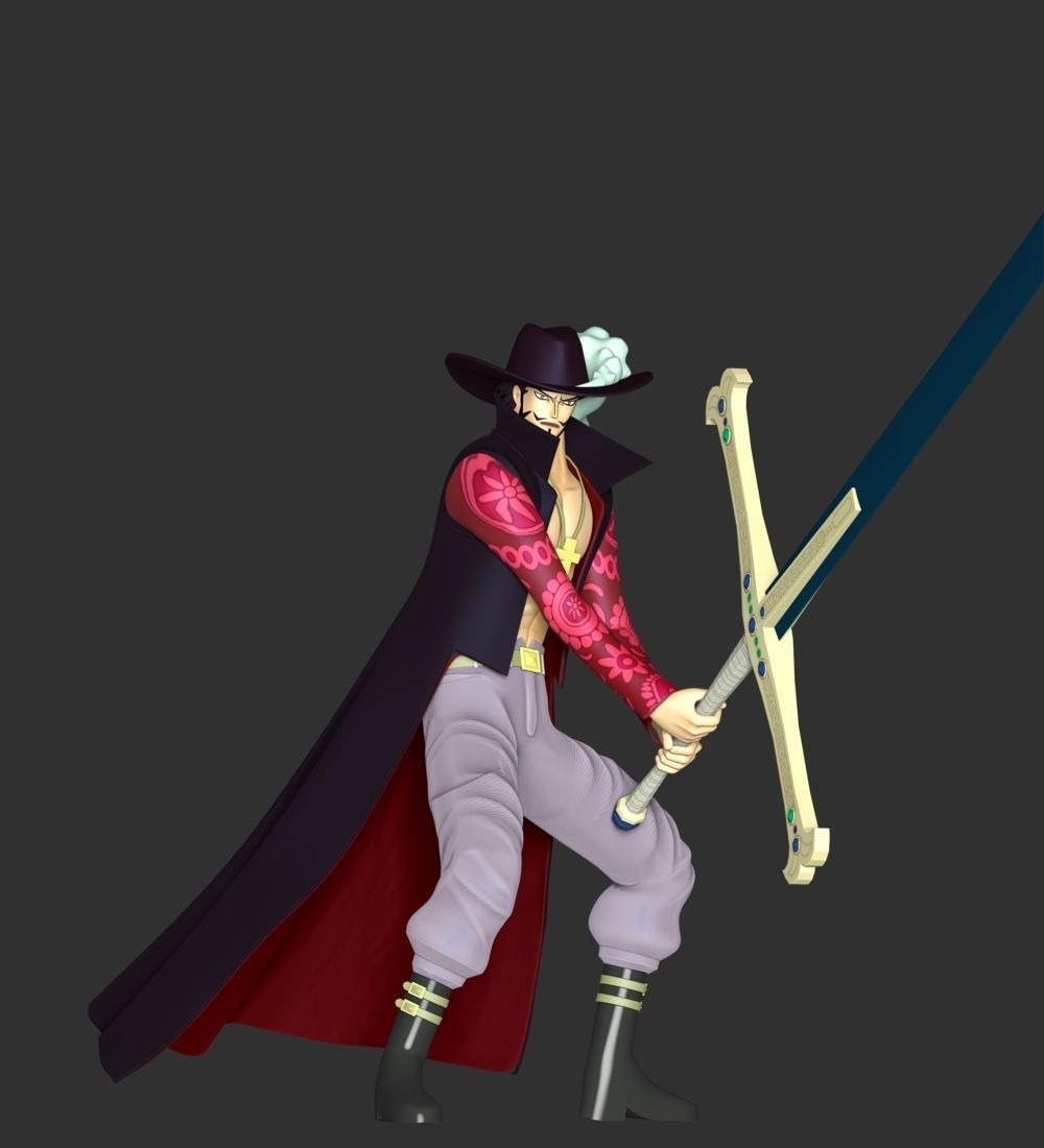 One Piece - Dracule Mihawk 3D model 3D printable | CGTrader