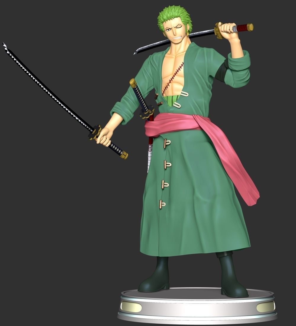 One Piece - Roronoa Zoro 3D model 3D printable | CGTrader