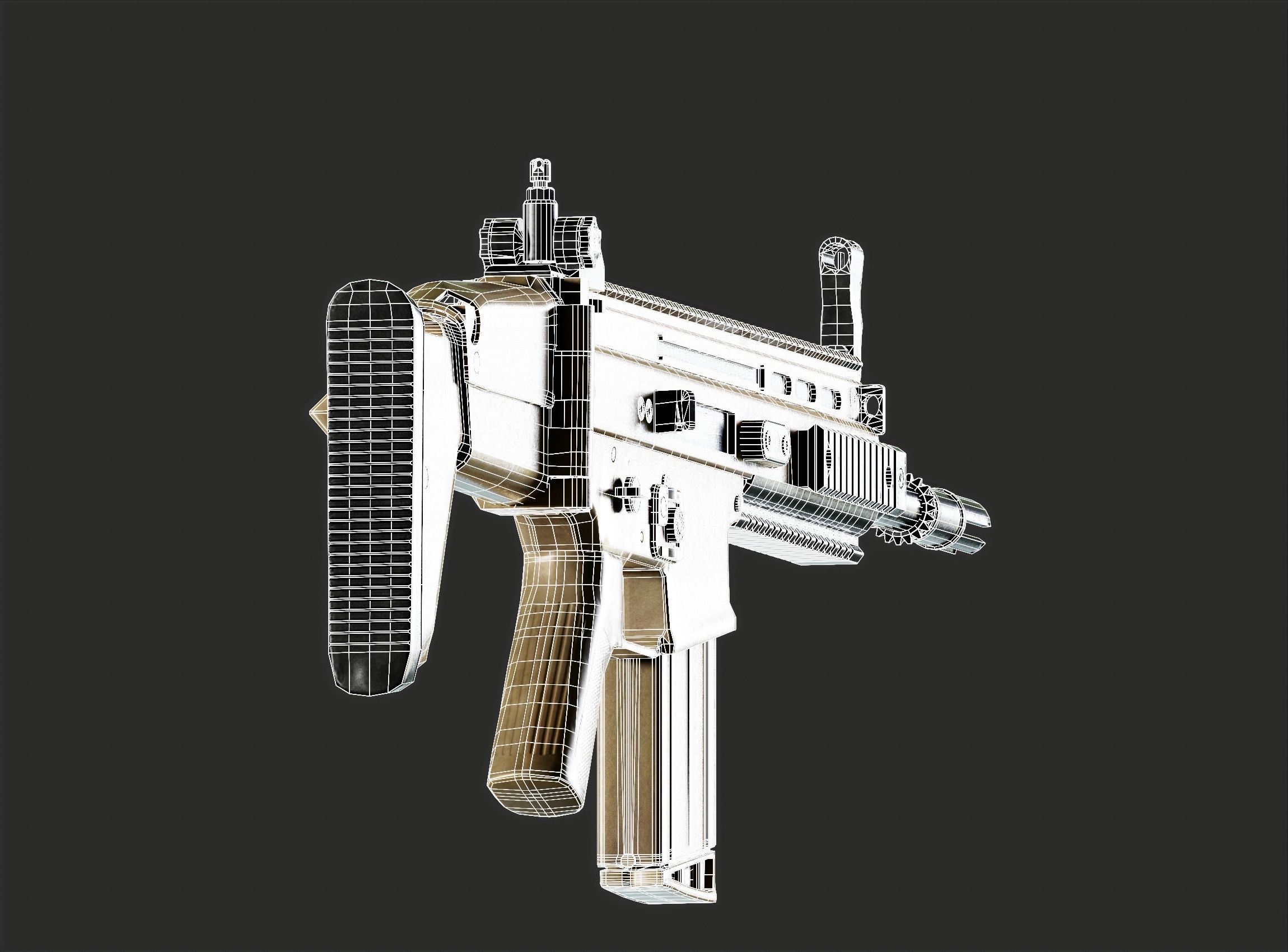 3D model Assault Rifle and Black Beret VR / AR / low-poly | CGTrader