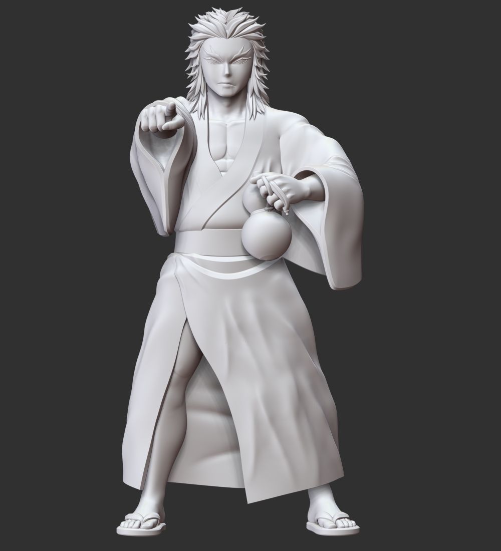 Demon Slayer - Shinjuro Rengoku 3D model 3D printable | CGTrader