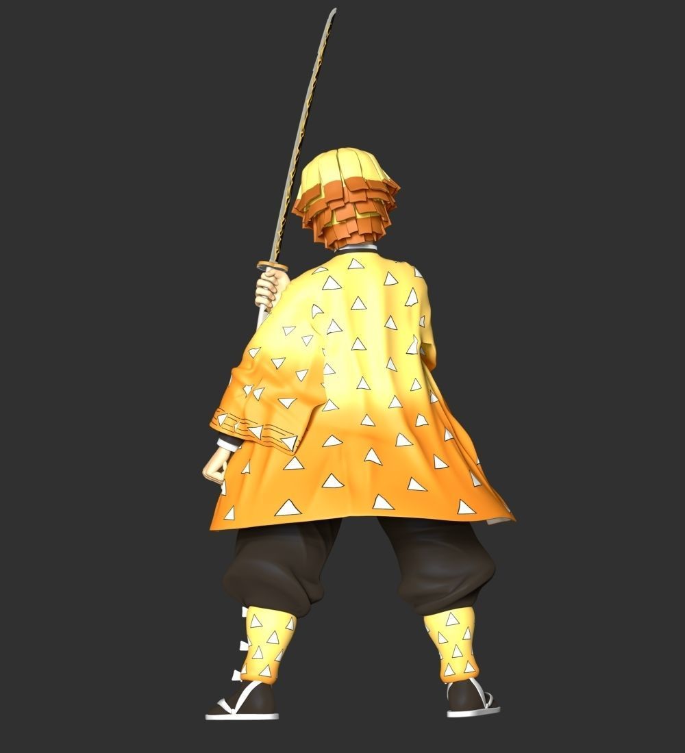 Demon Slayer - Zenitsu Agatsuma 3D model 3D printable | CGTrader