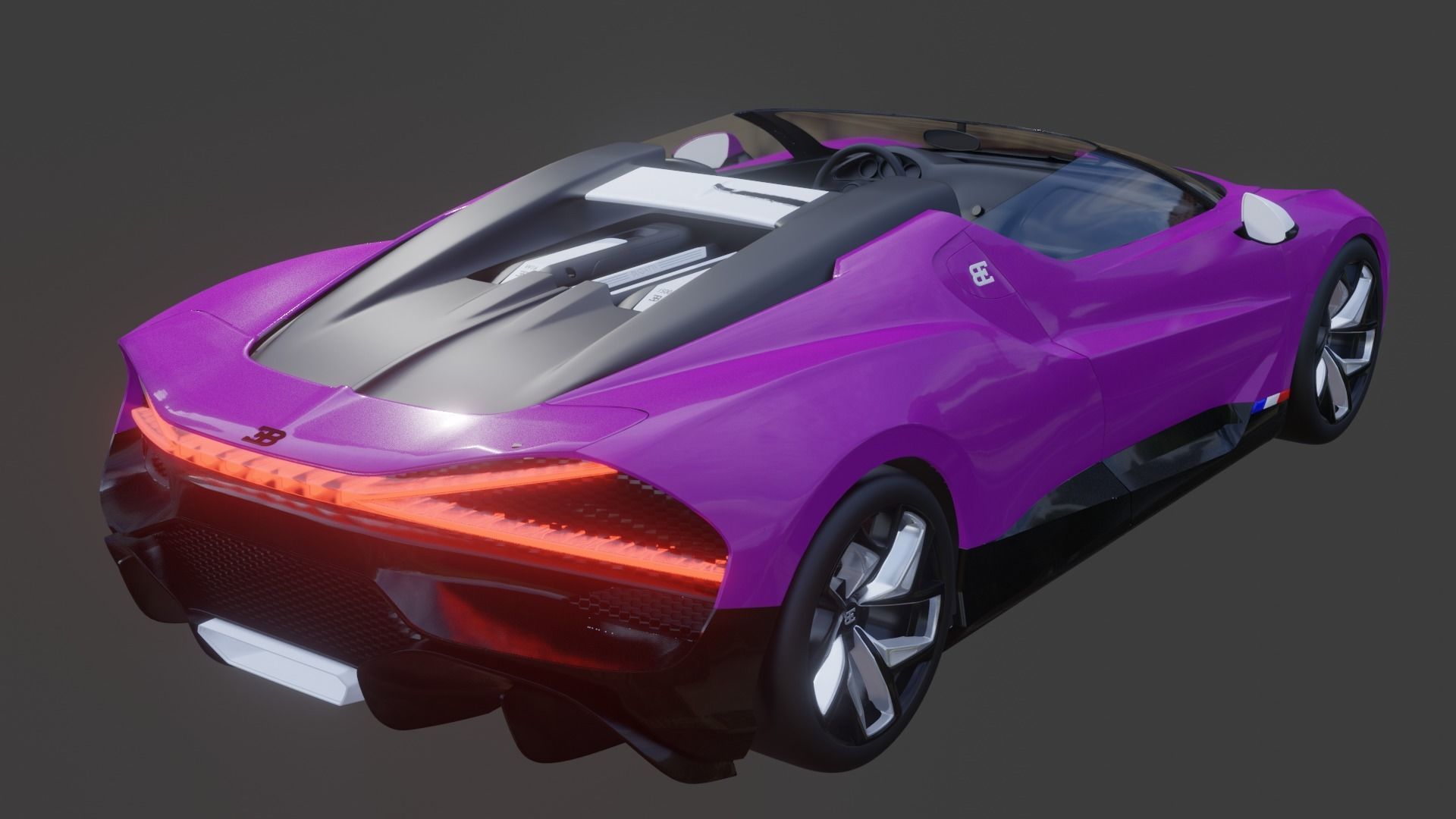 bugatti mistral purple 3D model | CGTrader
