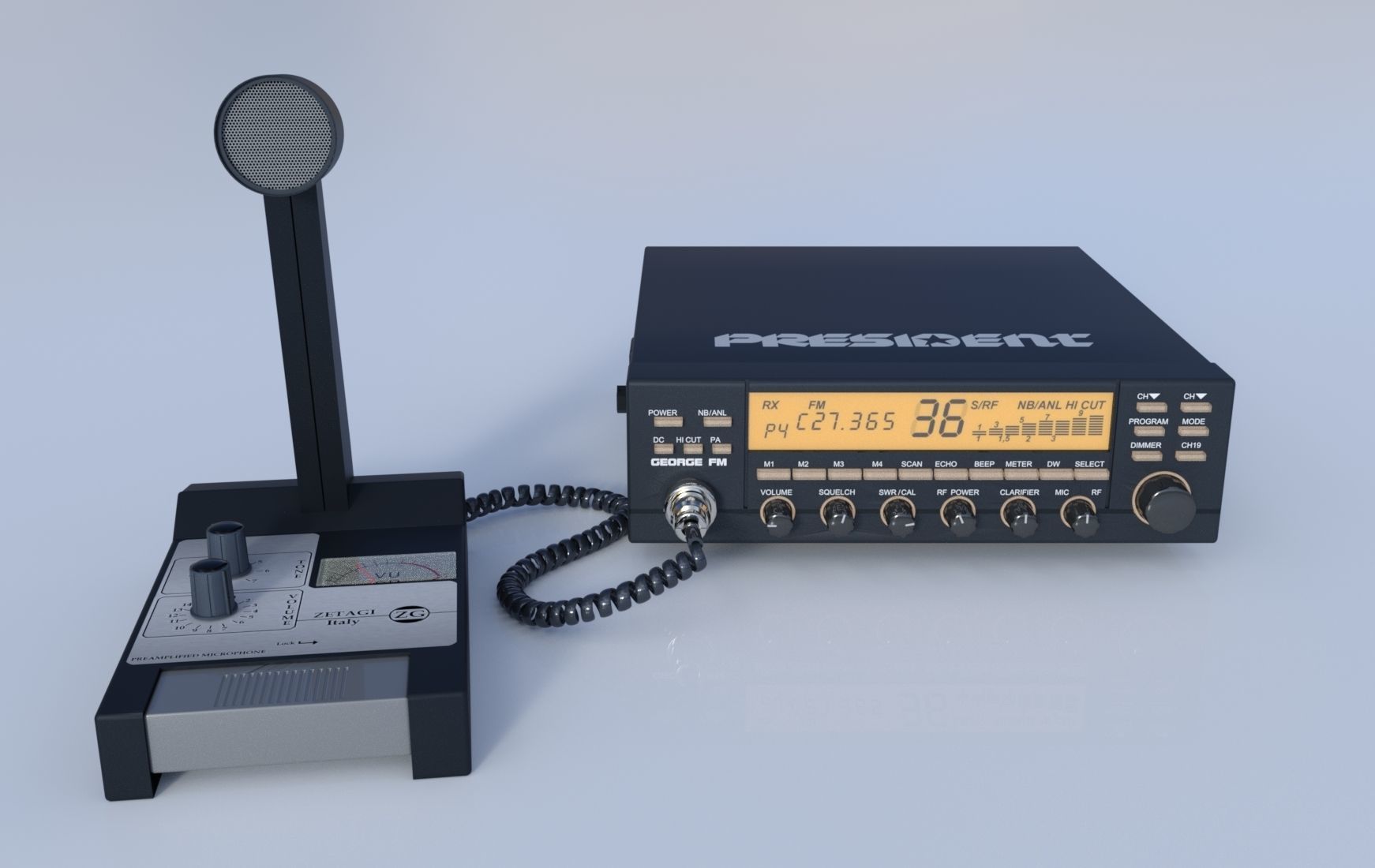 President George CB Radio 3D model | CGTrader